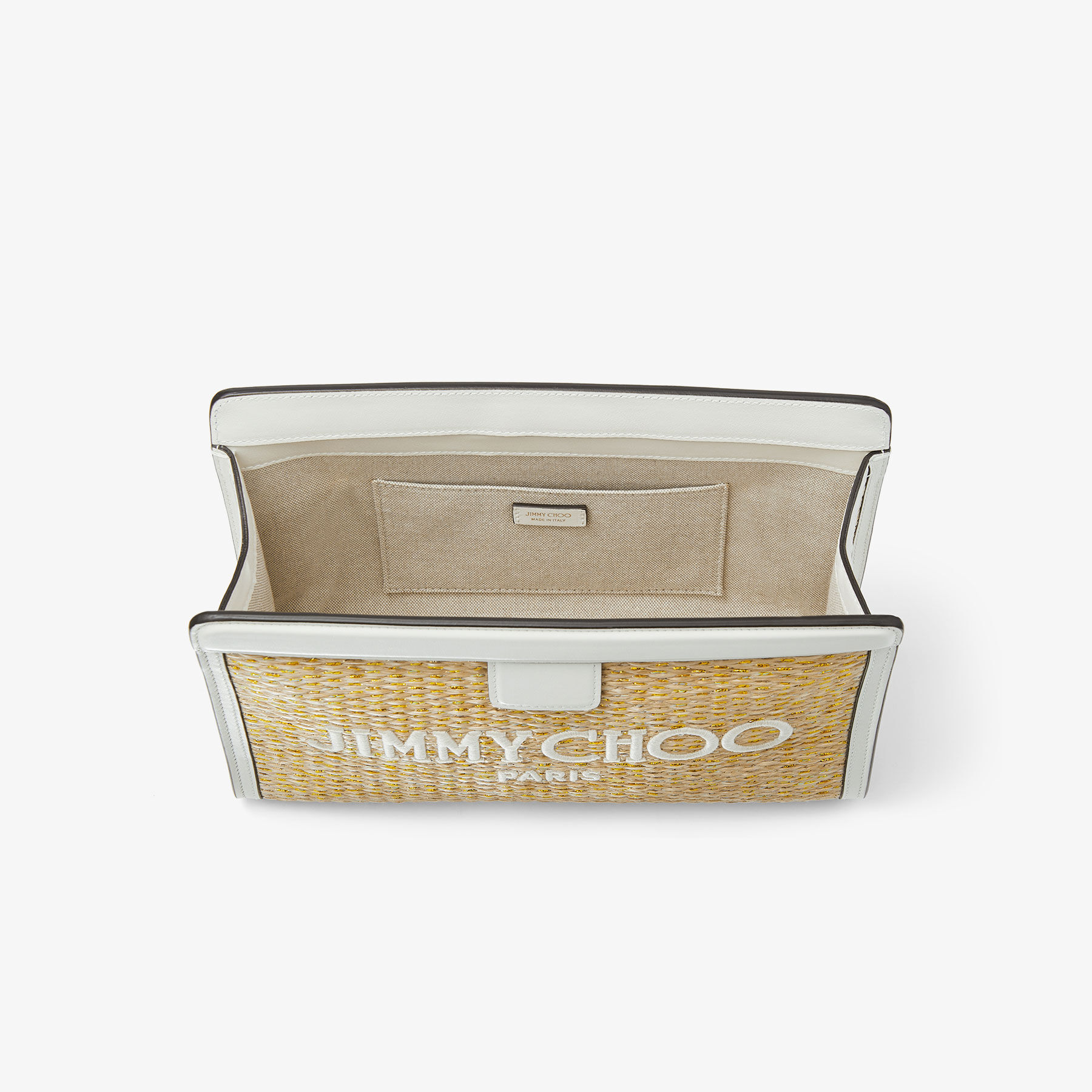 Avenue Pouch | Gold Raffia SLG | JIMMY CHOO