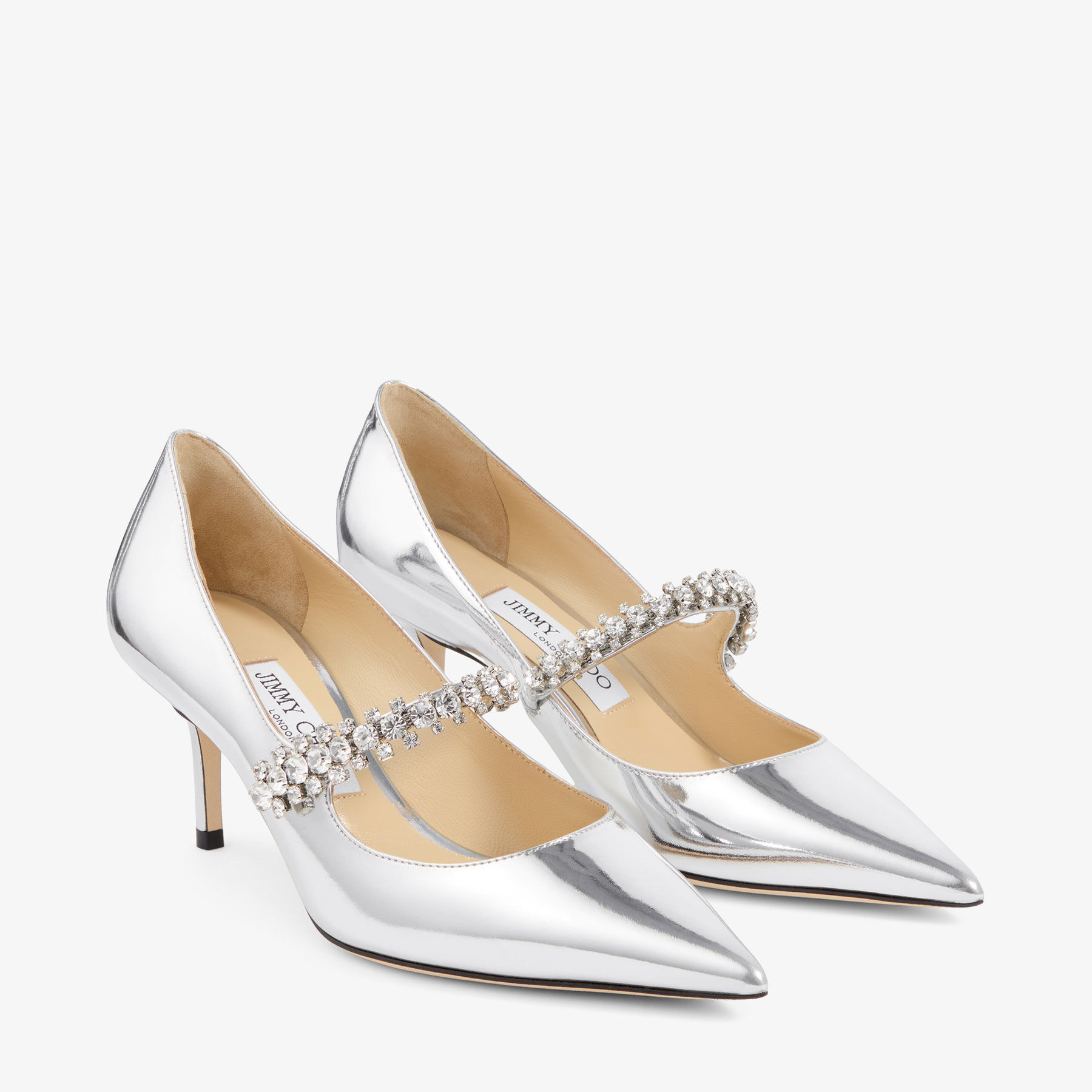 Bing Pump 65 | Silver Liquid Metal Leather Pumps | JIMMY CHOO