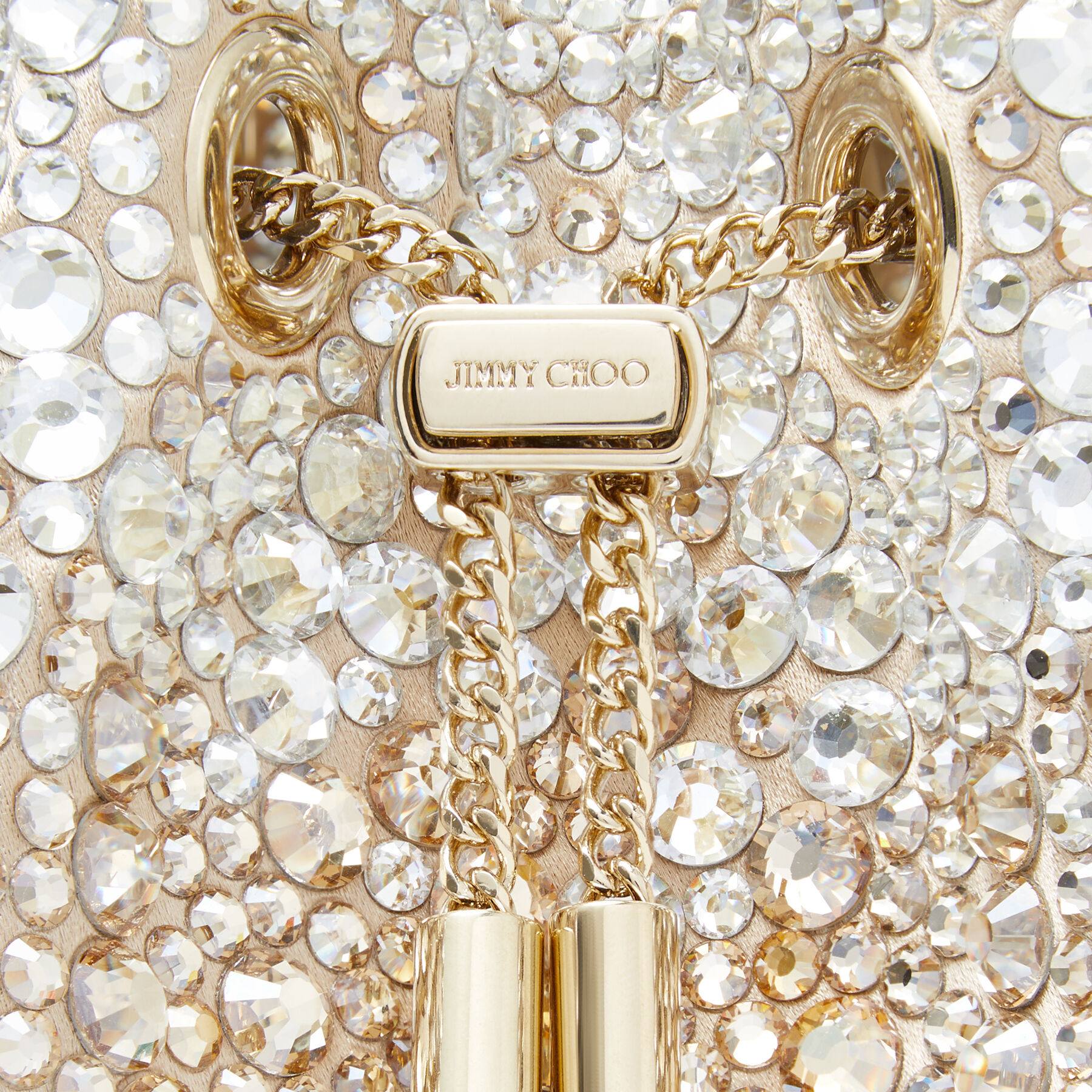 Borsa in raso color oro con cristalli | BON BON | Collezione Autunno ...