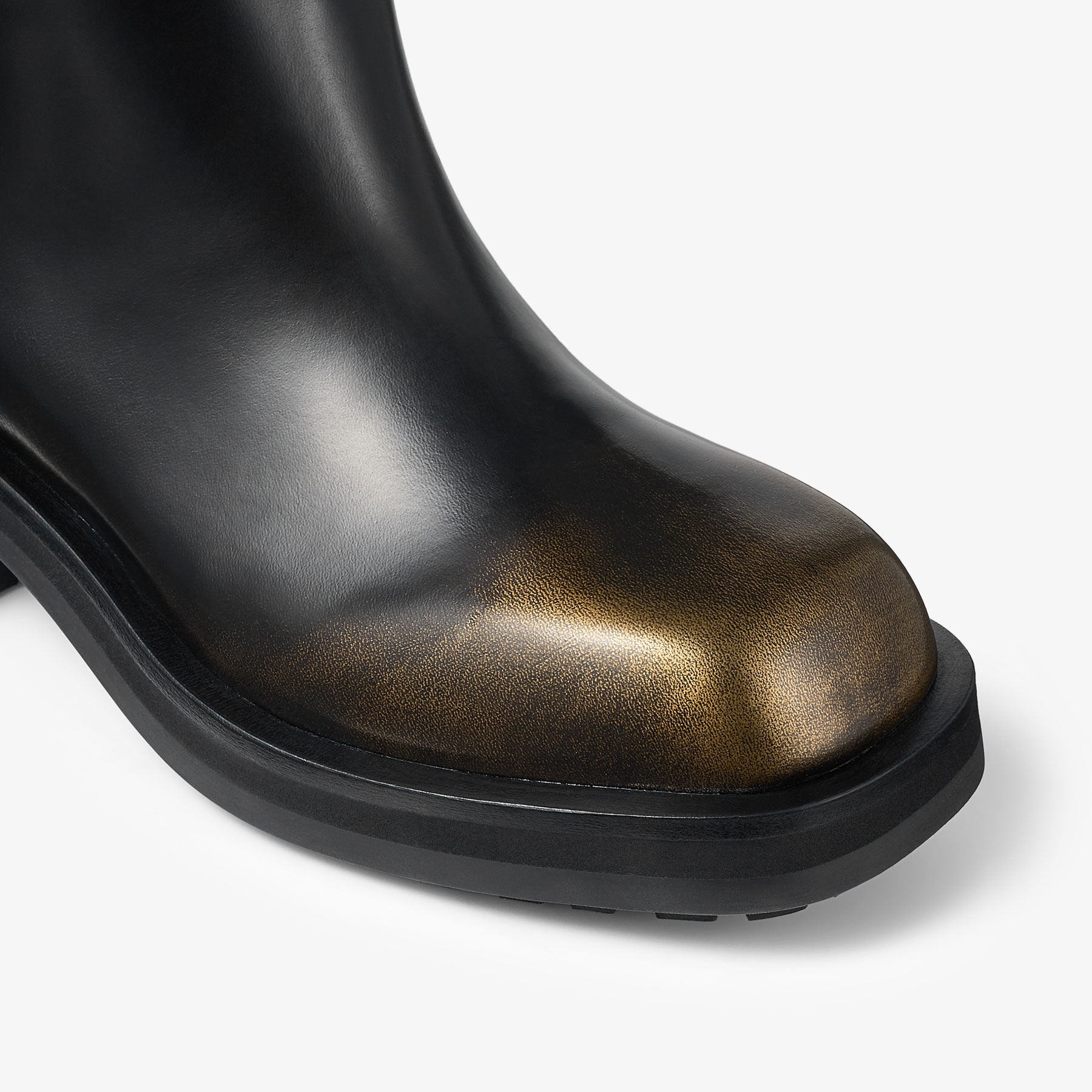 Brooklyn Knee Boot 50 | Black Brushed Leather Knee-High Boots | JIMMY CHOO