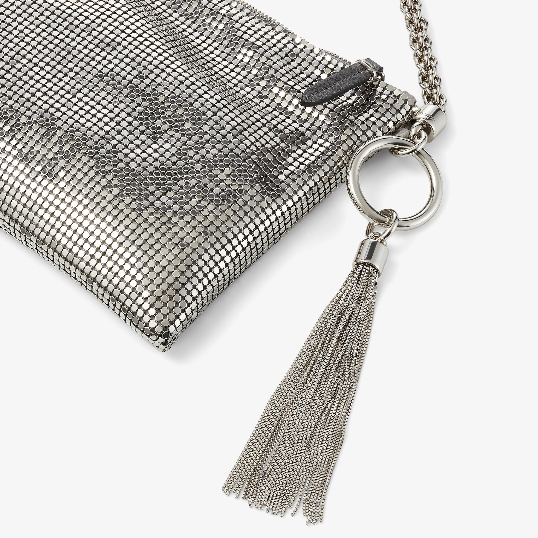 Callie Mini|Silver Metal Mesh Clutch| JIMMY CHOO NZ