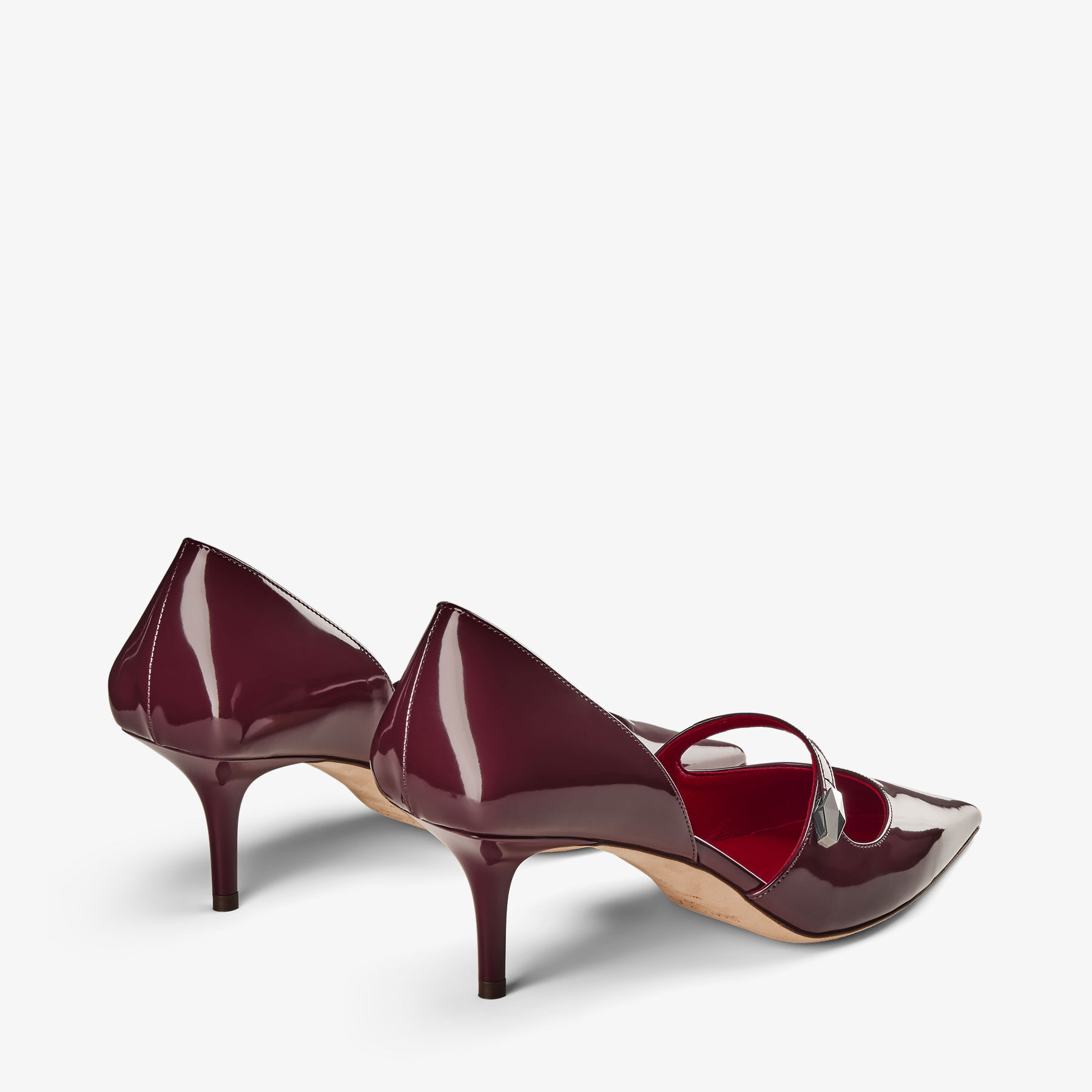 Carolyn 60 | Garnet & Red Brushed Leather Pumps | JIMMY CHOO