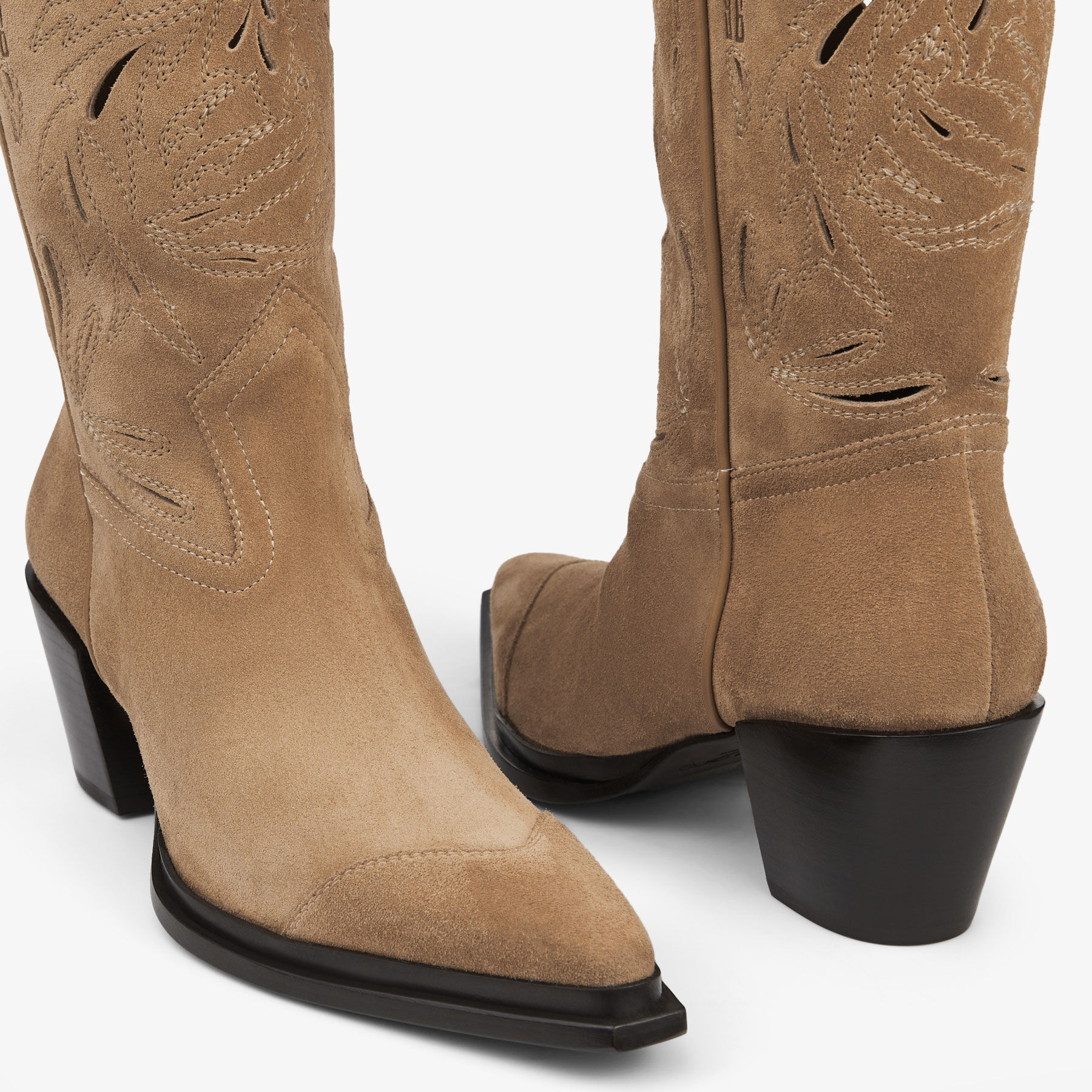 Cece Mid II 60|Rattan Mix Suede Boot| JIMMY CHOO