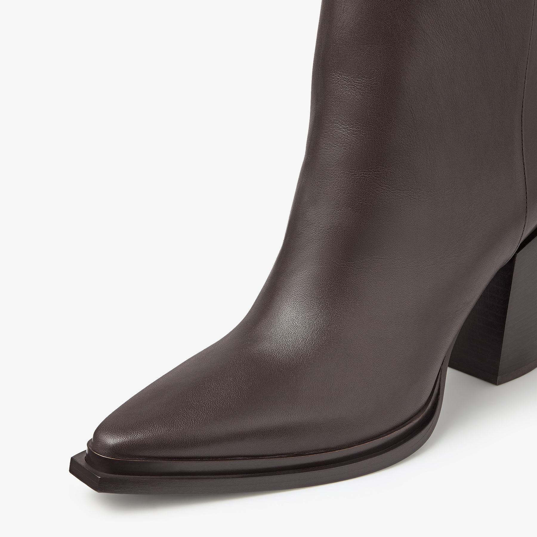 Cece Over The Knee 80 |Black Calf Leather Boot | JIMMY CHOO