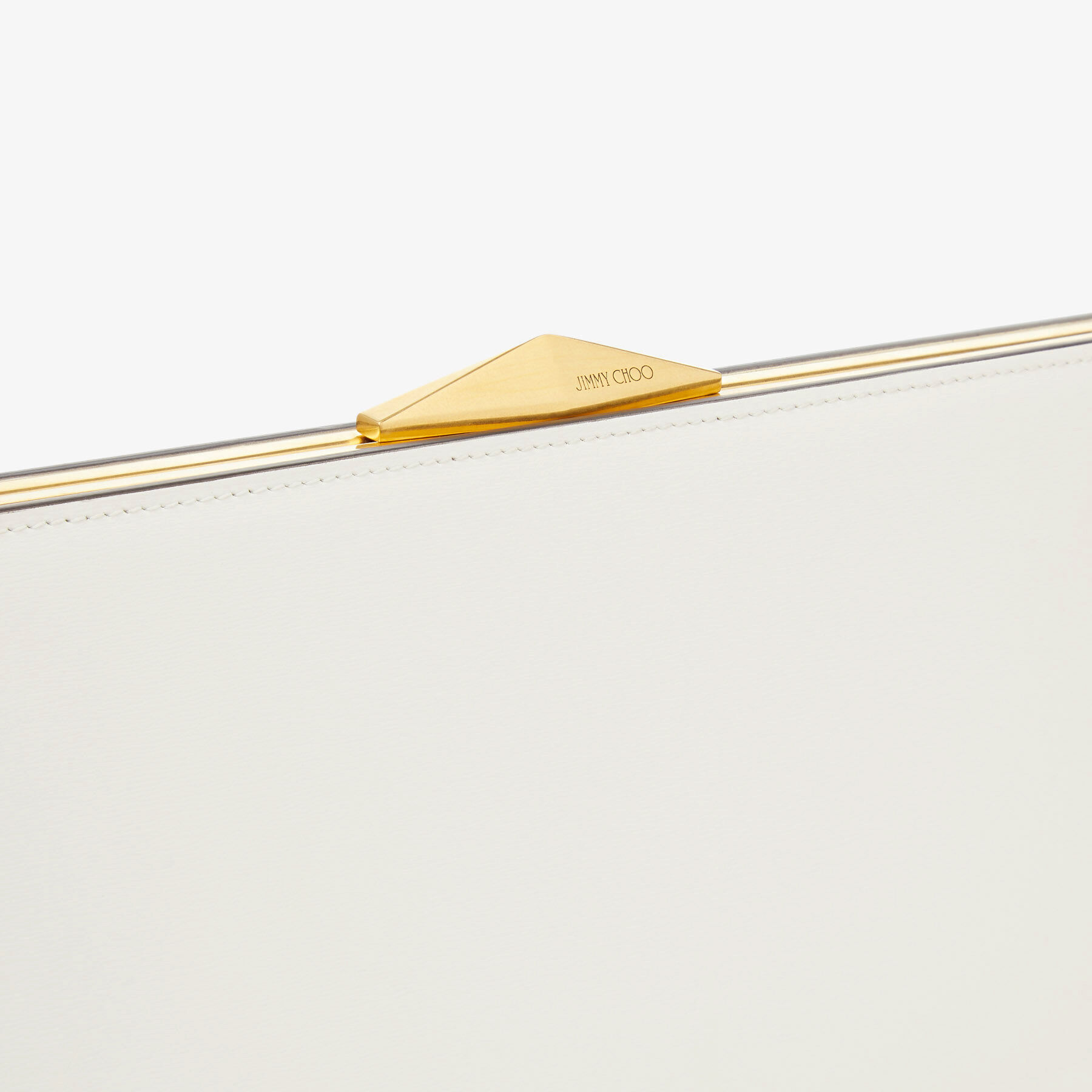 Pochette de soirée DIAMOND COCKTAIL en cuir box latte