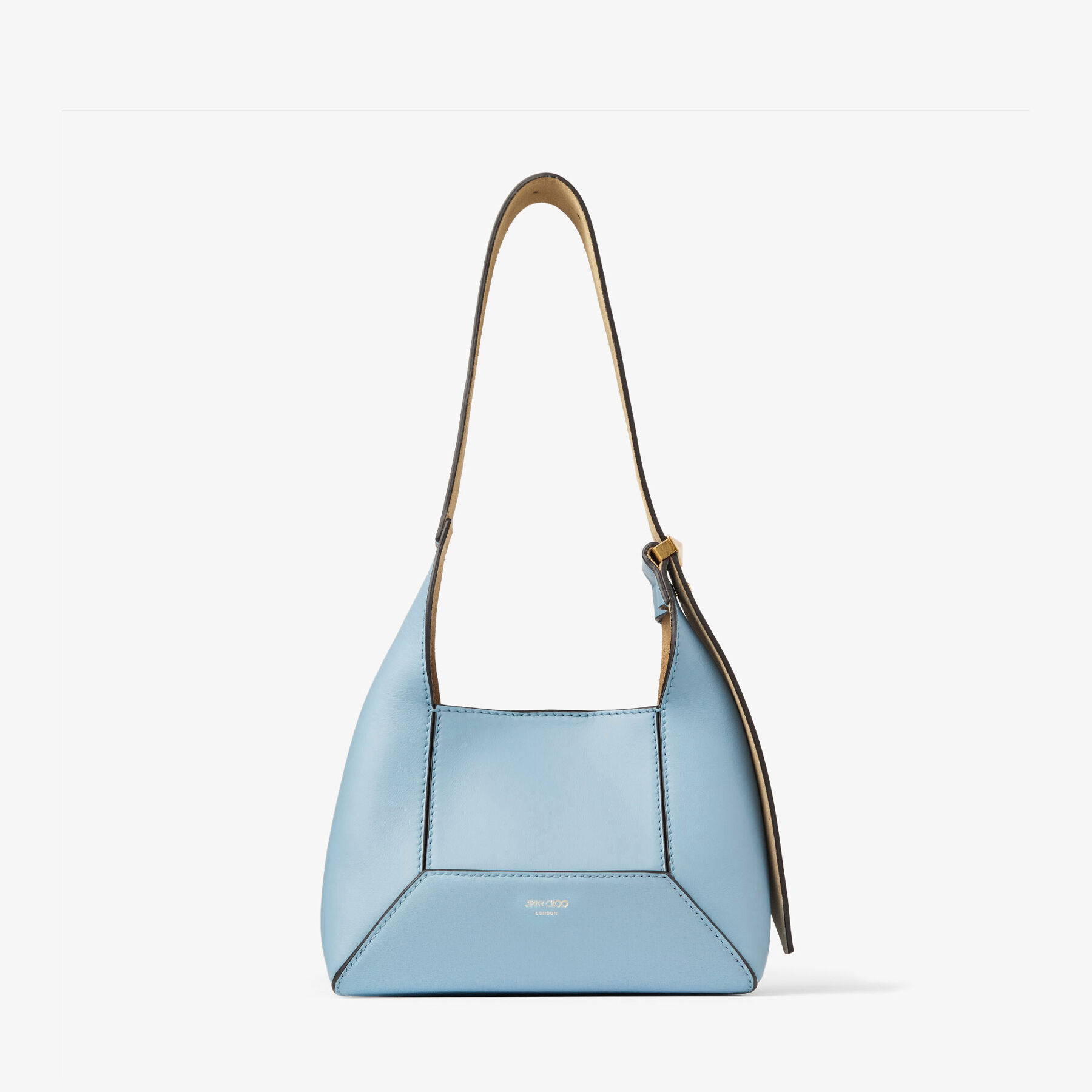 Diamond Hobo/S | Dusty Blue Leather Shoulder Bag | JIMMY CHOO