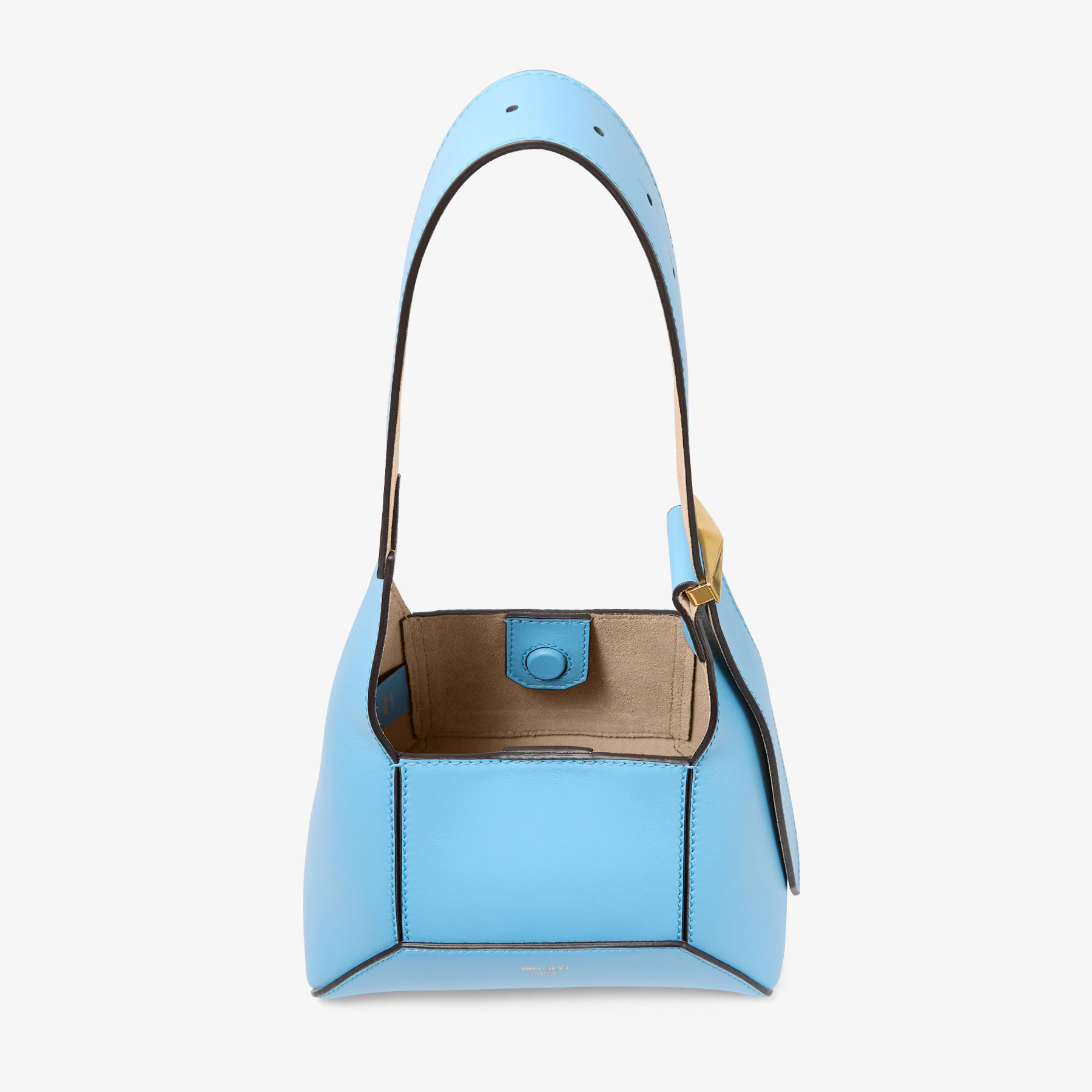 Diamond Hobo/S | Dusty Blue Leather Shoulder Bag | JIMMY CHOO
