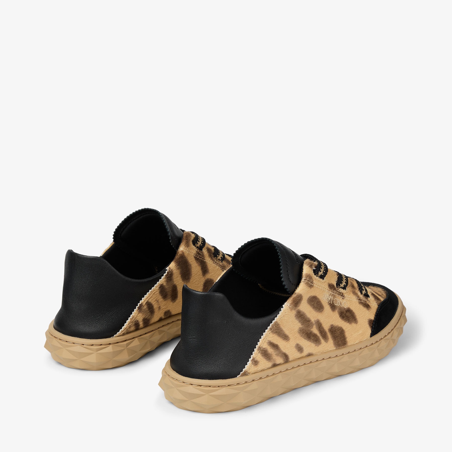 Diamond Light Flex/F | Natural Leopard Print Pony Leather Trainers ...