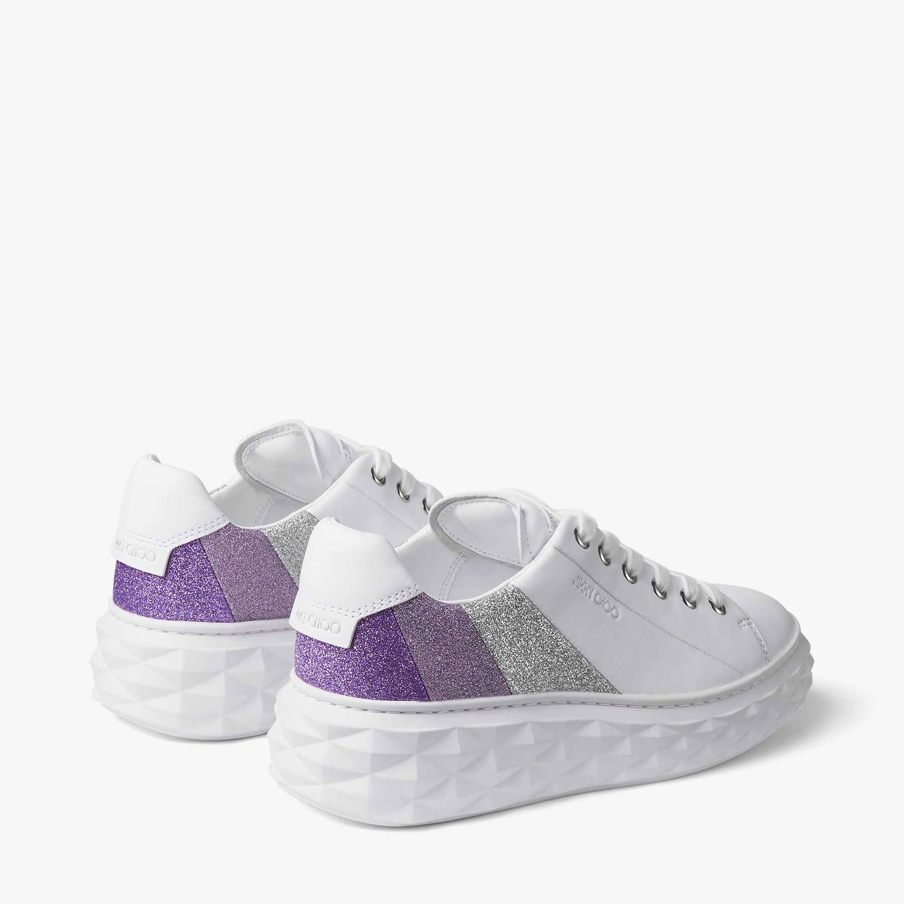 Diamond Light Maxi/F | White Leather Trainers| JIMMY CHOO