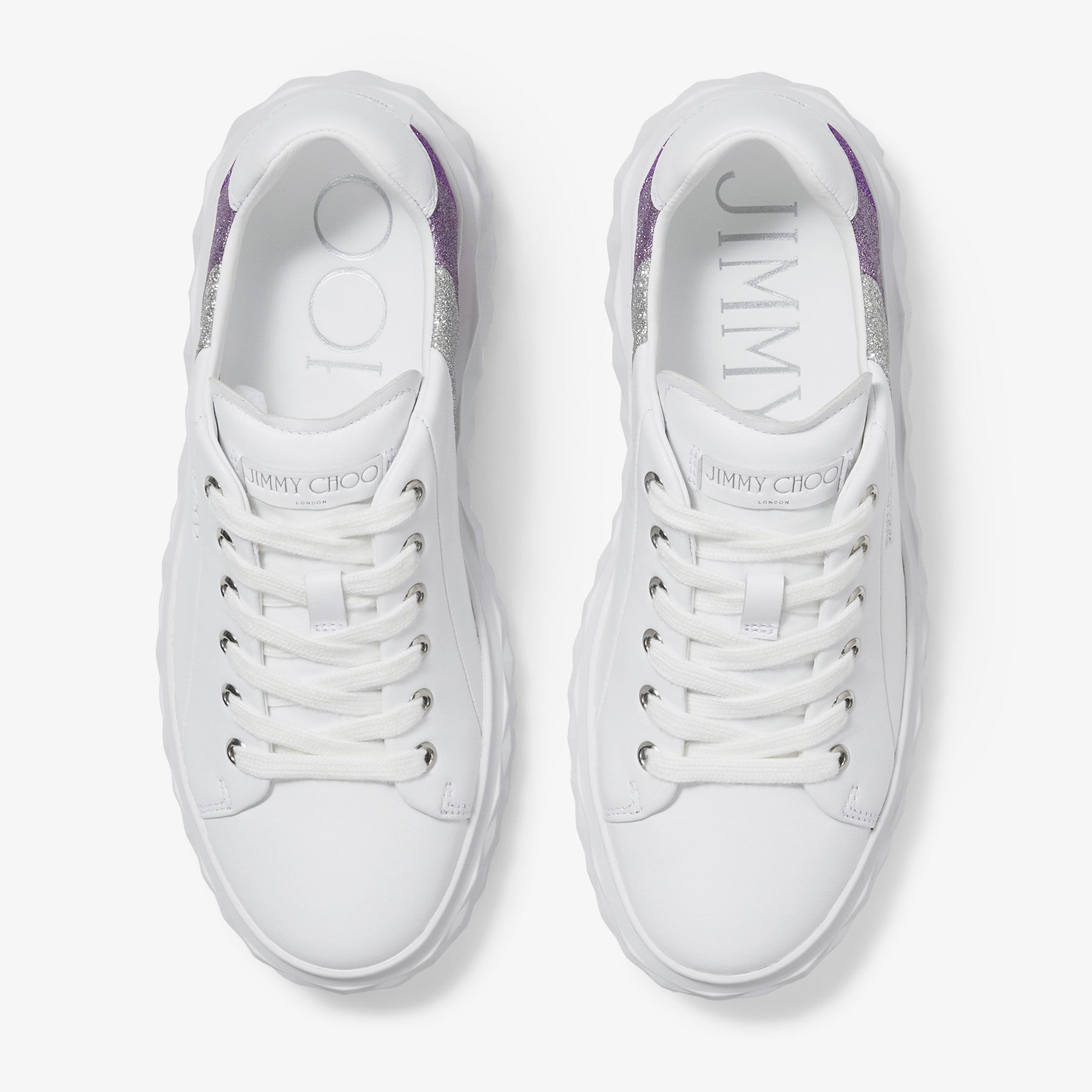 Diamond Light Maxi/F | White Leather Trainers| JIMMY CHOO