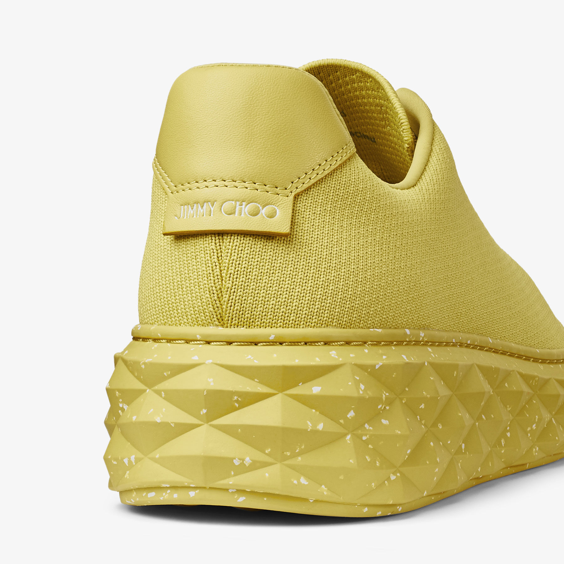 Diamond Light Maxi/M|Yellow Sustainable Knit Trainer| JIMMY CHOO