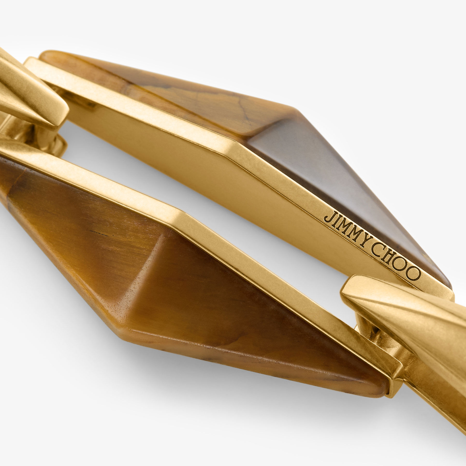 Diamond Link Necklace | Gold Finish Diamond Quartz Bracelet | JIMMY CHOO