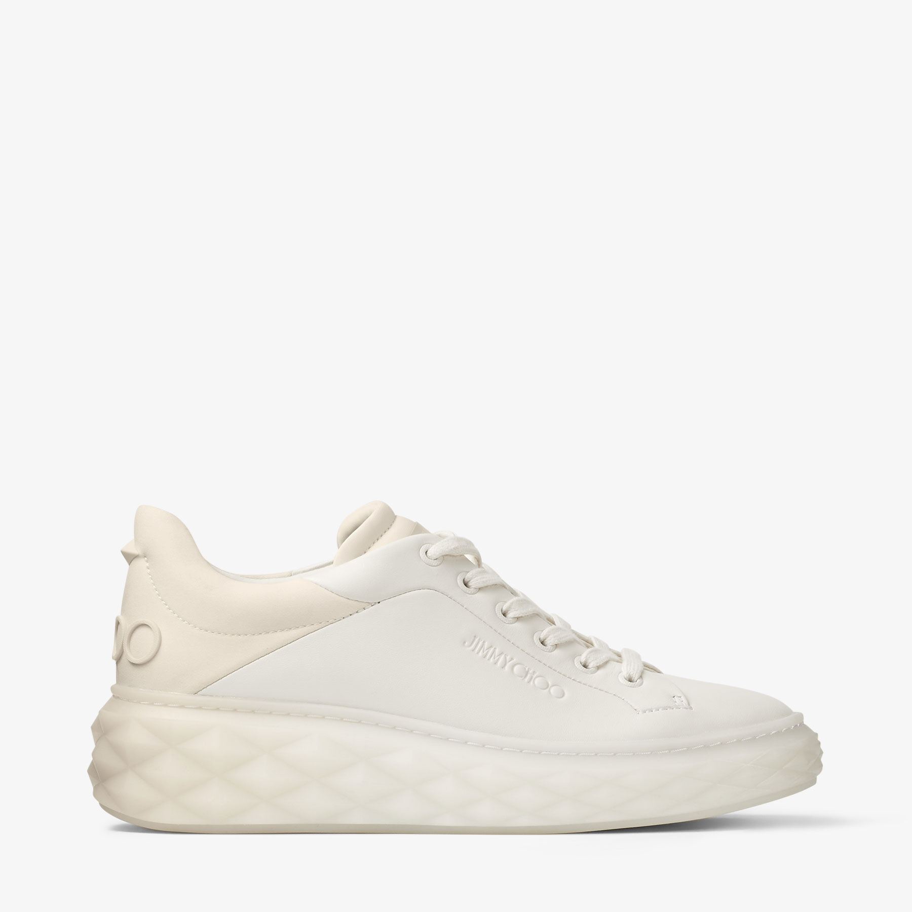 Diamond Maxi/F II|Latte Leather Trainer| JIMMY CHOO