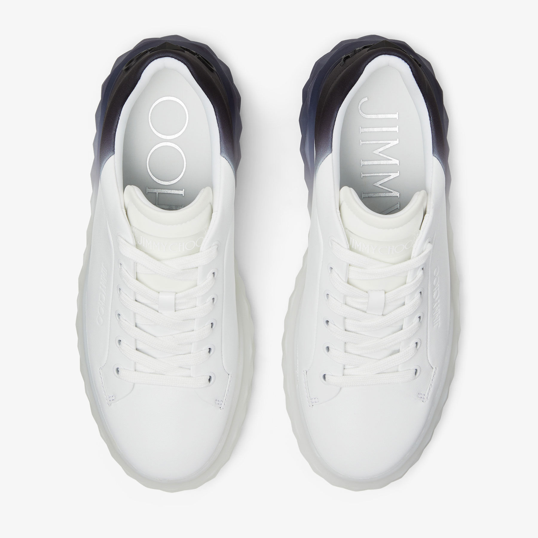 Diamond Maxi/F Ii | Zapatillas en piel de color blanco y negro con ...