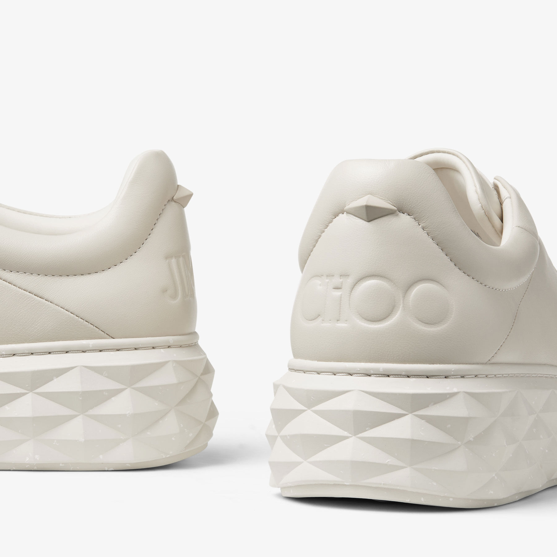 Diamond Maxi/M |Chalk Nappa Leather Trainer| JIMMY CHOO