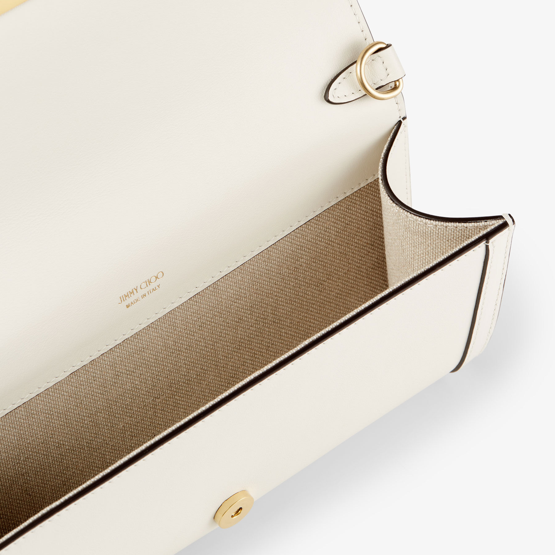 Diamond Mini Shoulder | Latte Calf Leather Mini Shoulder Bag | JIMMY CHOO