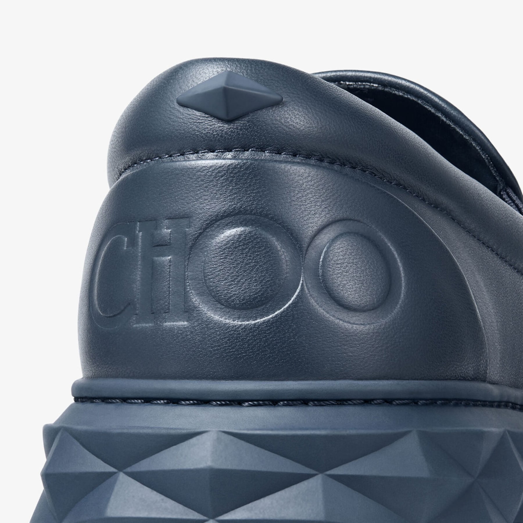 Diamond Slip On/M | Navy Embossed Leather Trainer | JIMMY CHOO