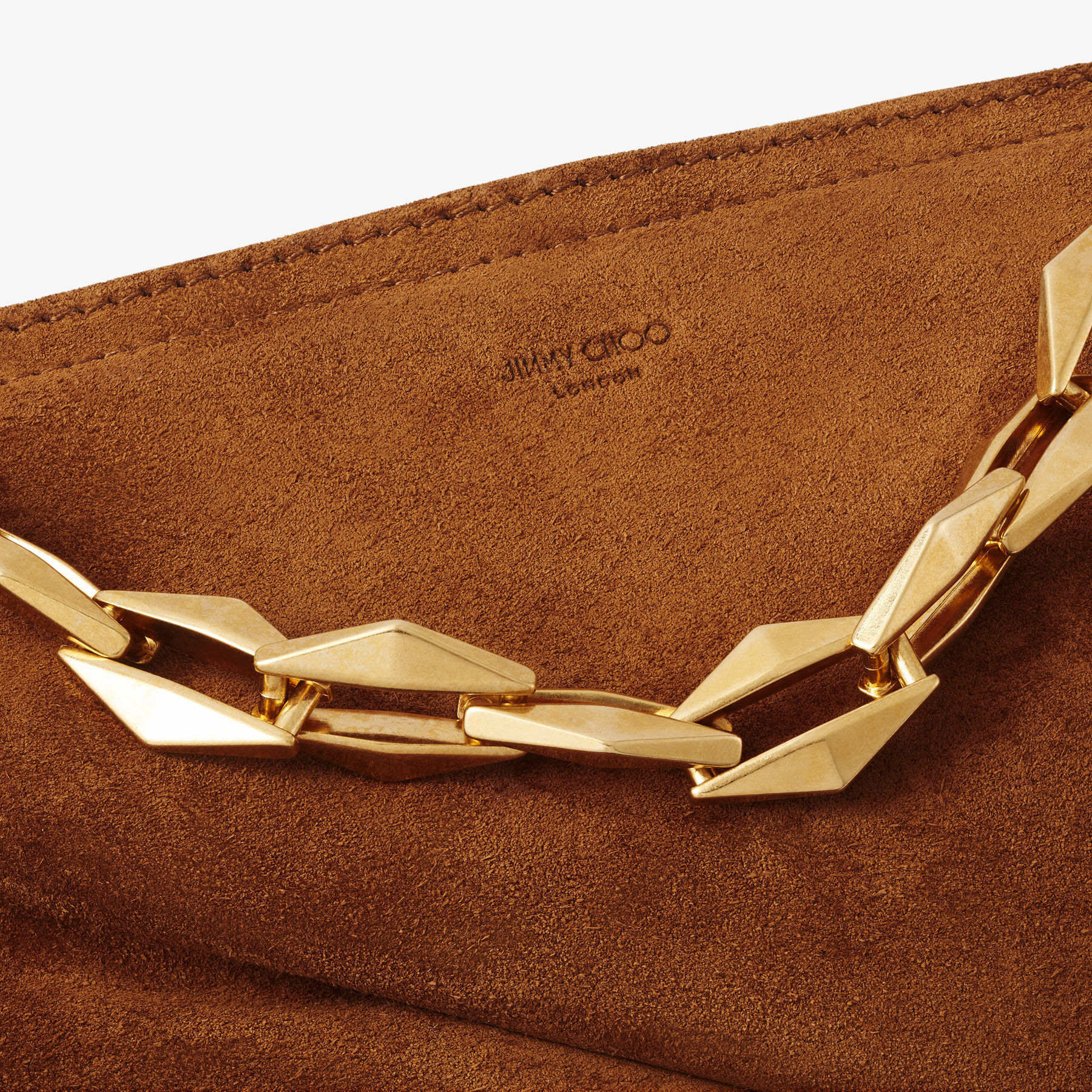 DIAMOND SOFT HOBO/S | Tan Suede Hobo Bag with Chain Strap | Summer ...