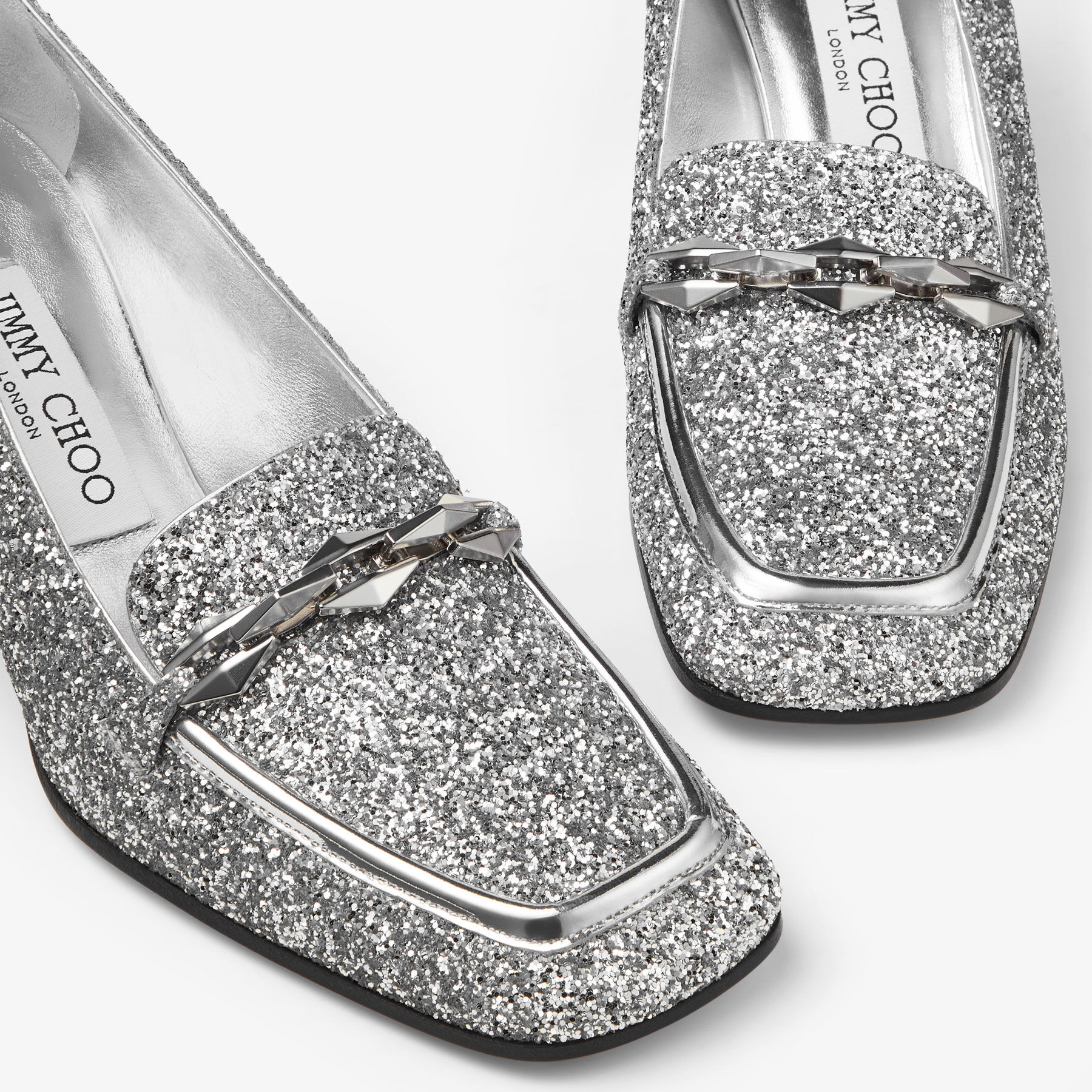 Diamond Tilda 65|Silver Glitter Fabric Pumps| JIMMY CHOO AU