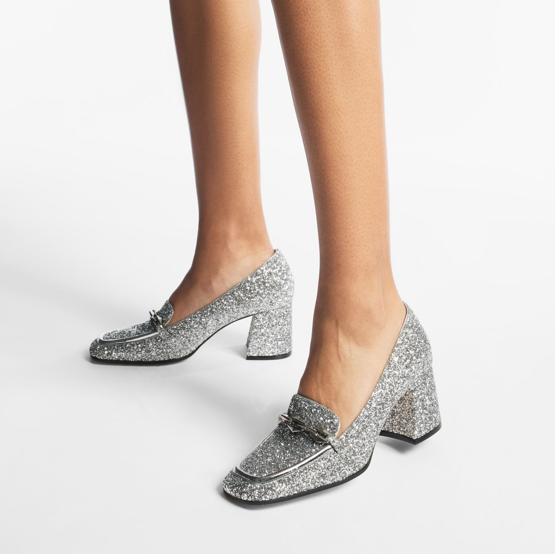 Diamond Tilda 65|Silver Glitter Fabric Pumps| JIMMY CHOO AU