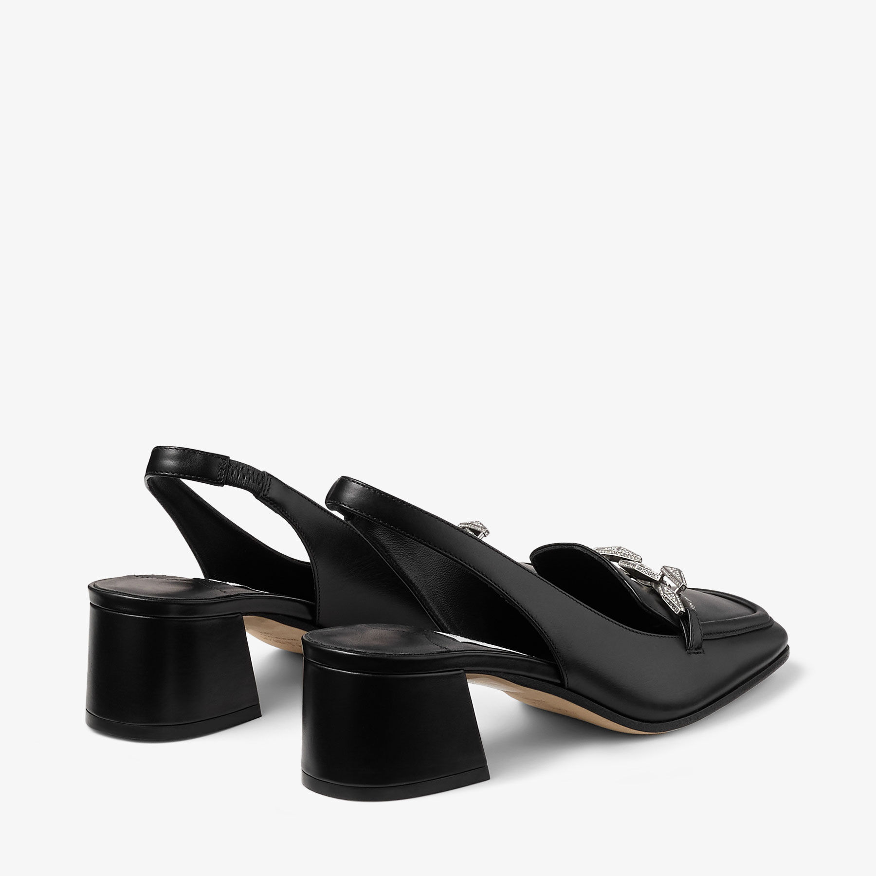 Diamond Tilda Sling Back 45 | Black Leather Pumps | JIMMY CHOO