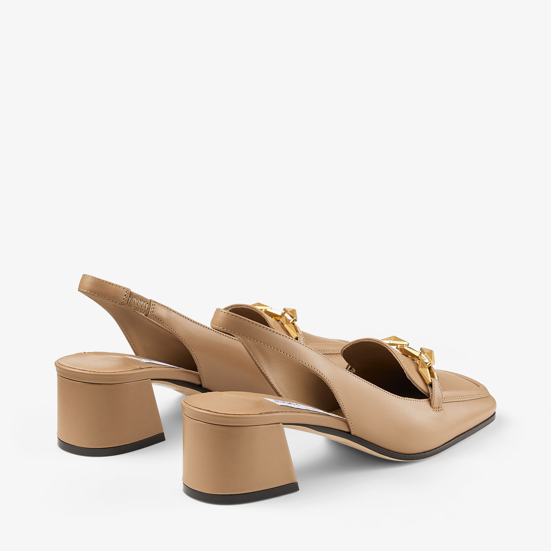 Diamond Tilda Sling Back 45 | Biscuit Calf Leather Sling Back Pumps ...