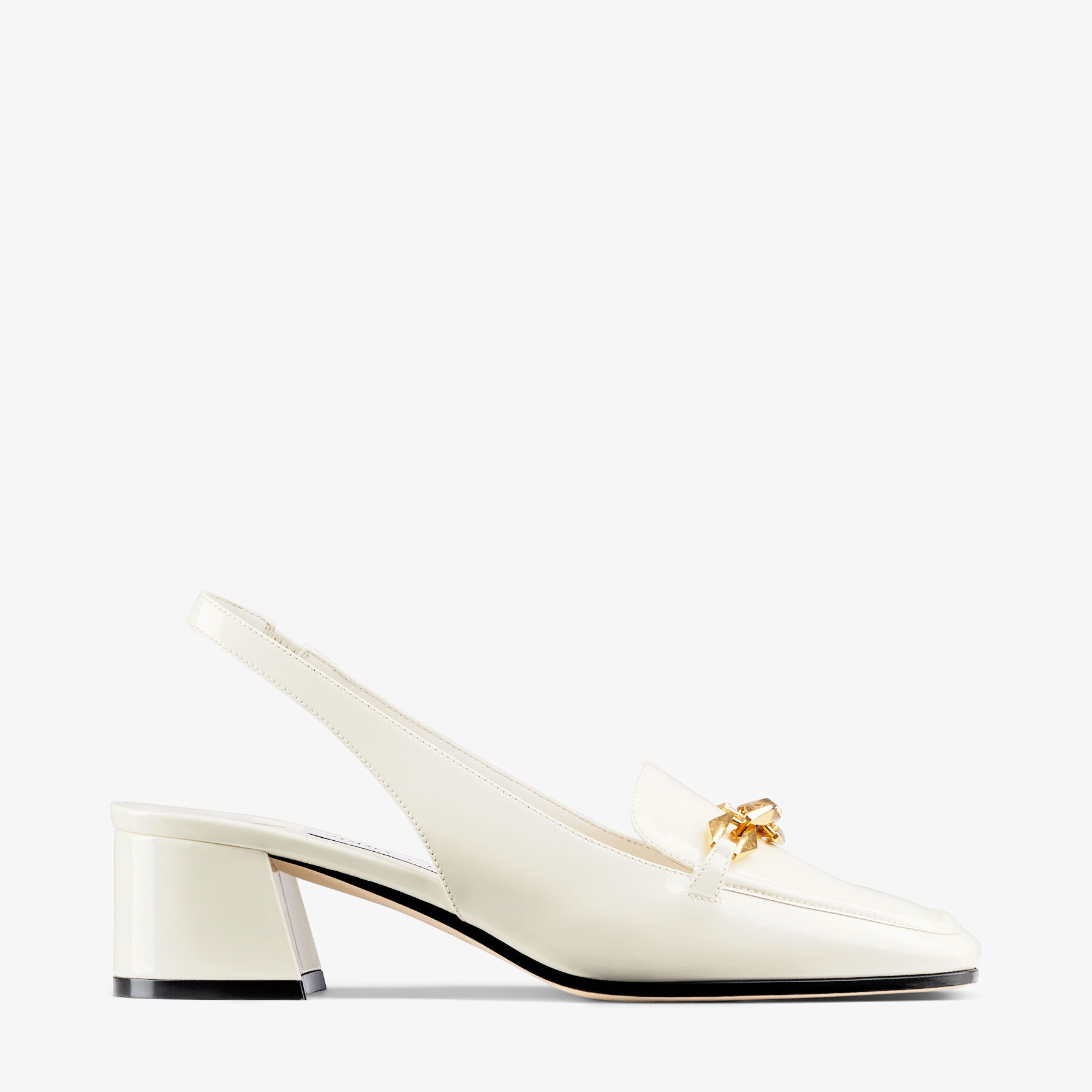 DIAMOND TILDA SB 45 | Latte Soft Patent Leather Sling Back Pumps with ...