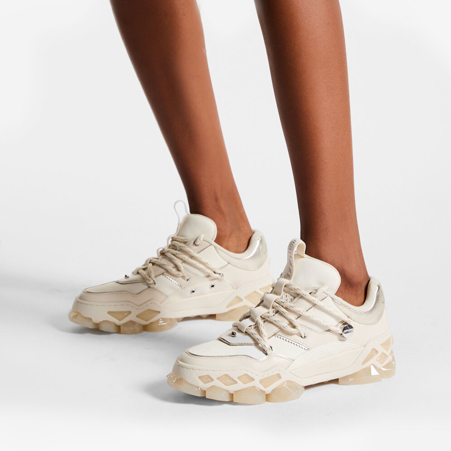 Diamond X II/F | Latte Leather Trainers | JIMMY CHOO