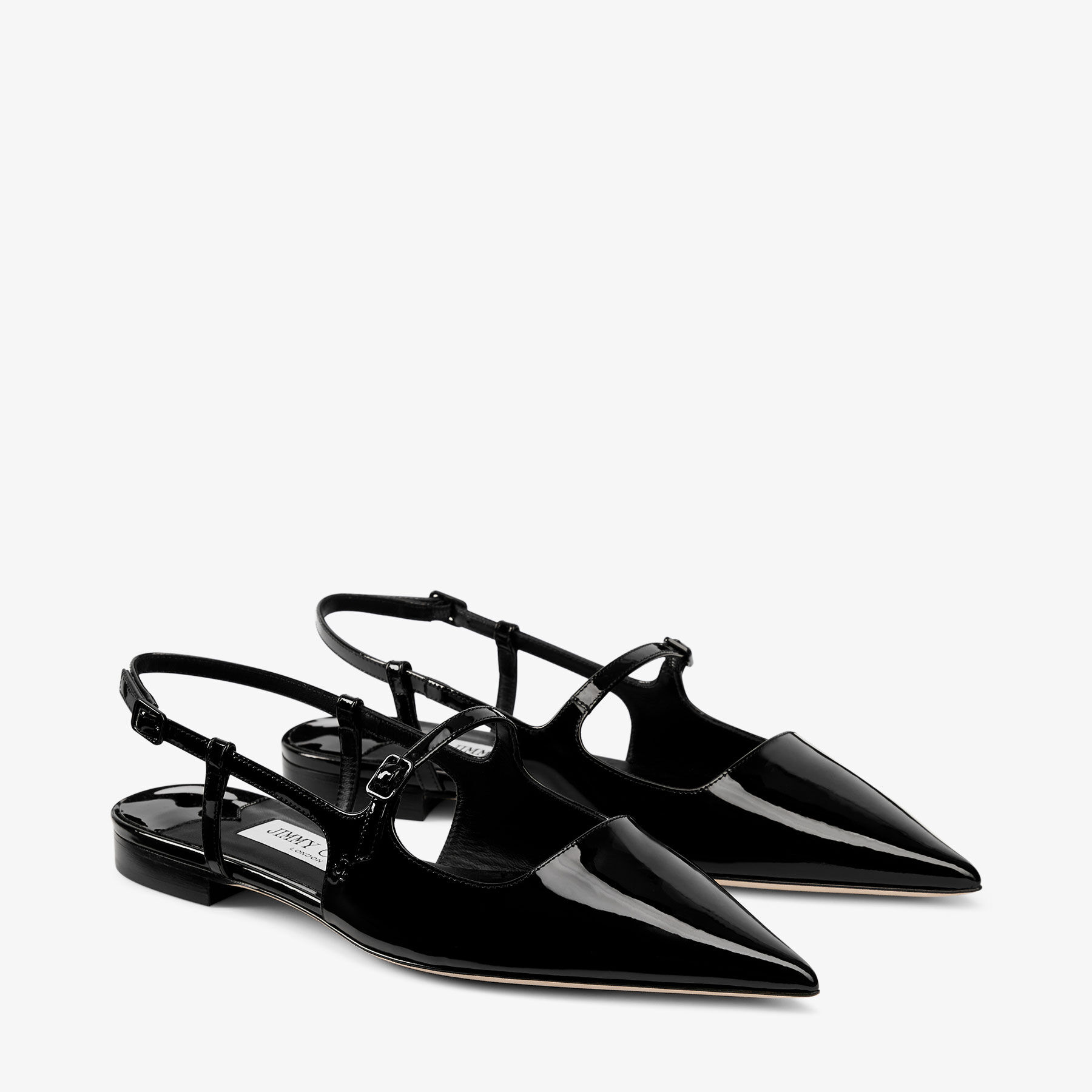 Didi Flat | Black Patent Leather Flats | JIMMY CHOO