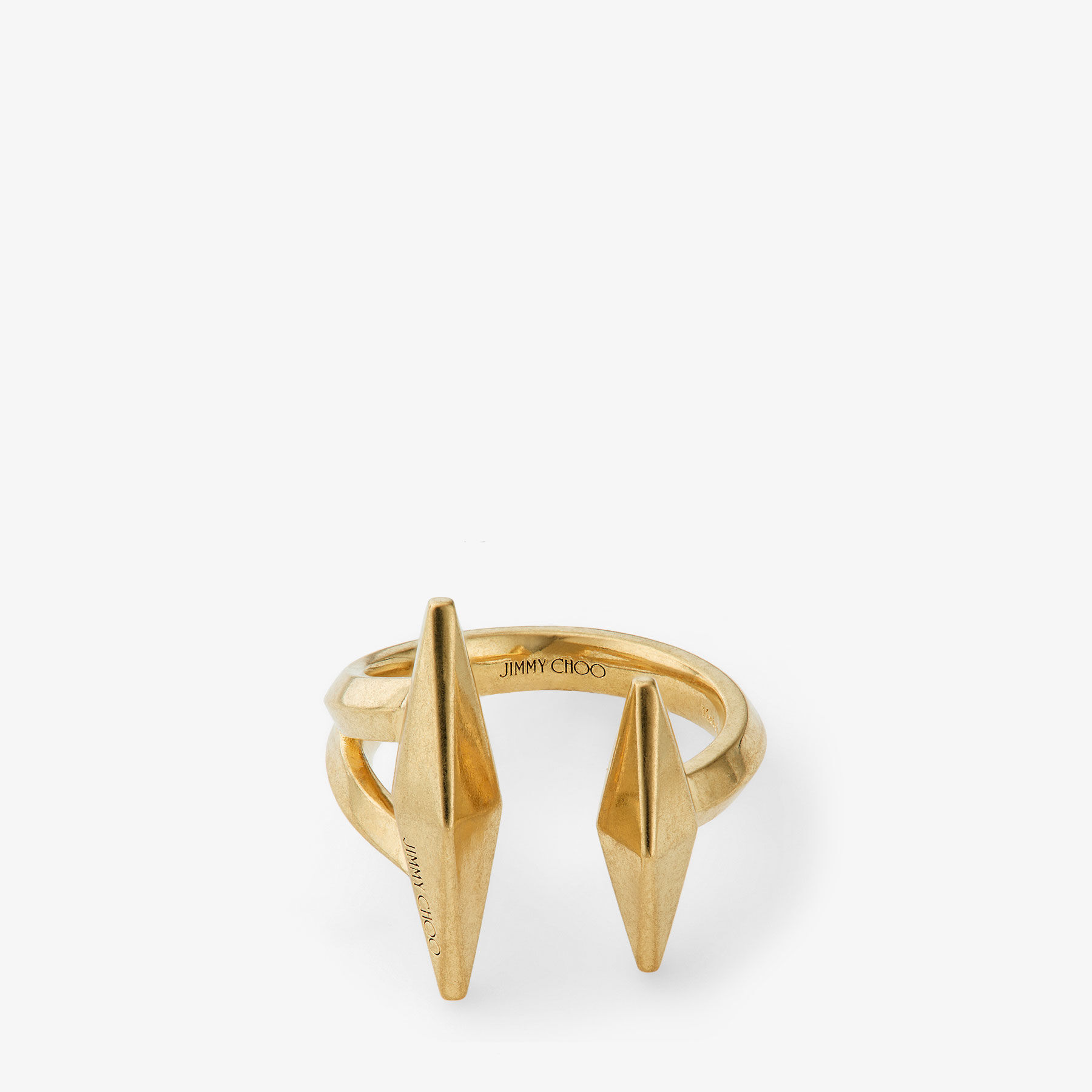 Double Diamond Ring| Silver Finish Rings| JIMMY CHOO