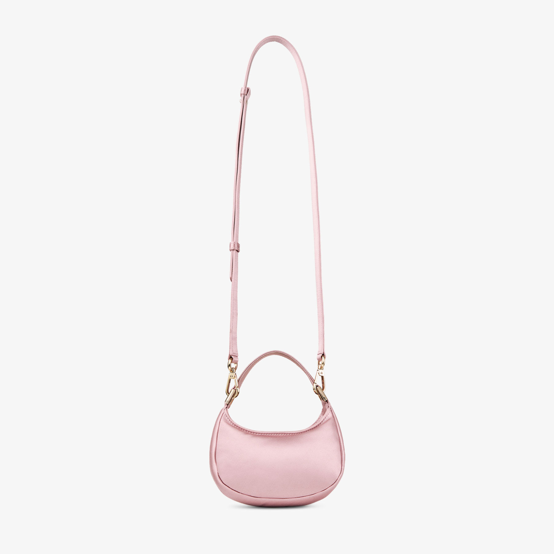 Edie Hobo Mini | 玫瑰色缎面迷你包 | JIMMY CHOO