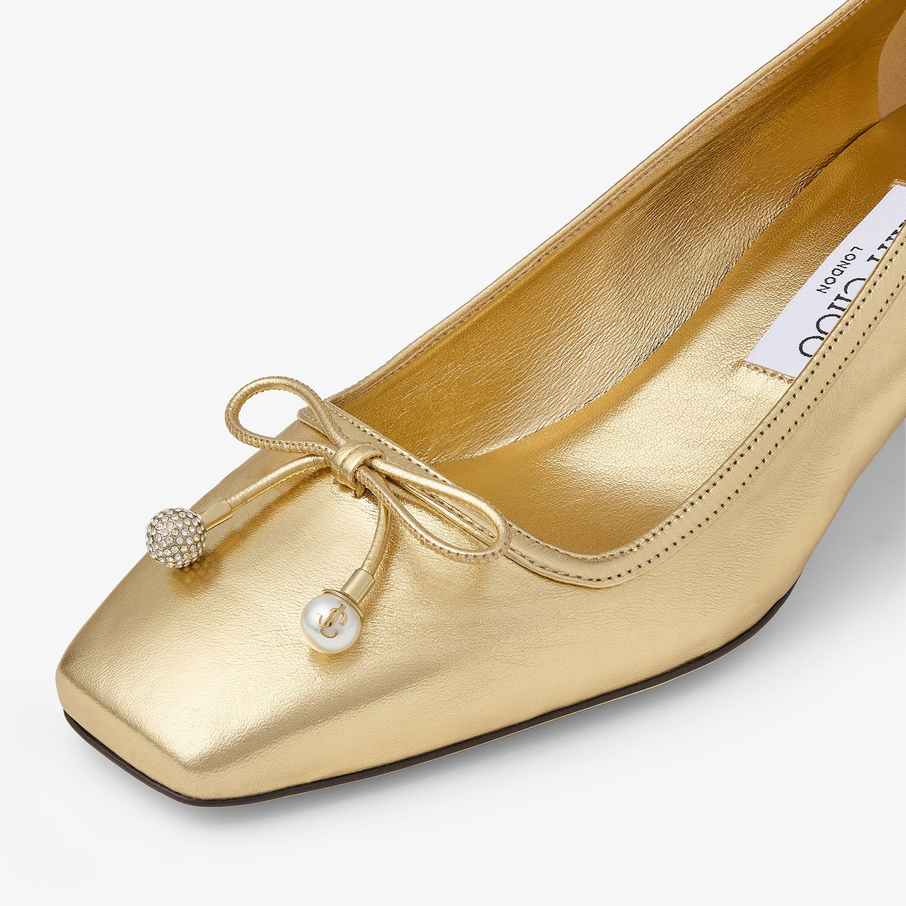 Elme 45 | Gold Metallic Nappa Leather Pumps | JIMMY CHOO