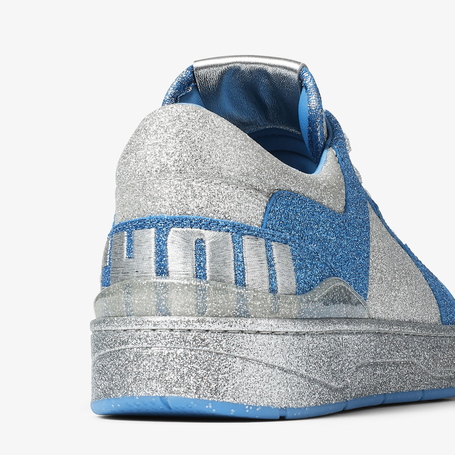 Florent/M | Ruby Red & Silver Glitter Fabric Trainers | JIMMY CHOO AU