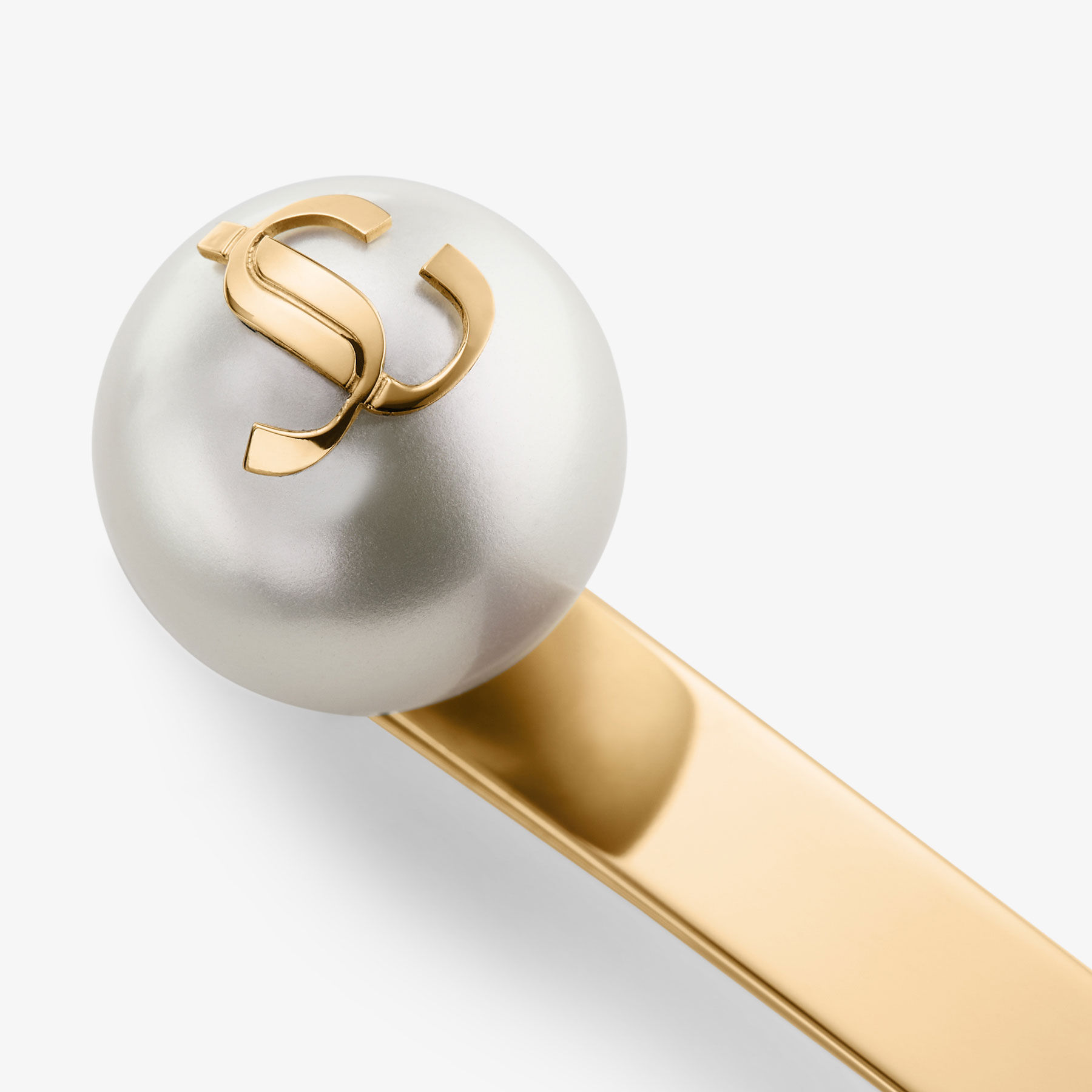 Hair Slide | Gold-Finish Pearl Hair Slide | JIMMY CHOO