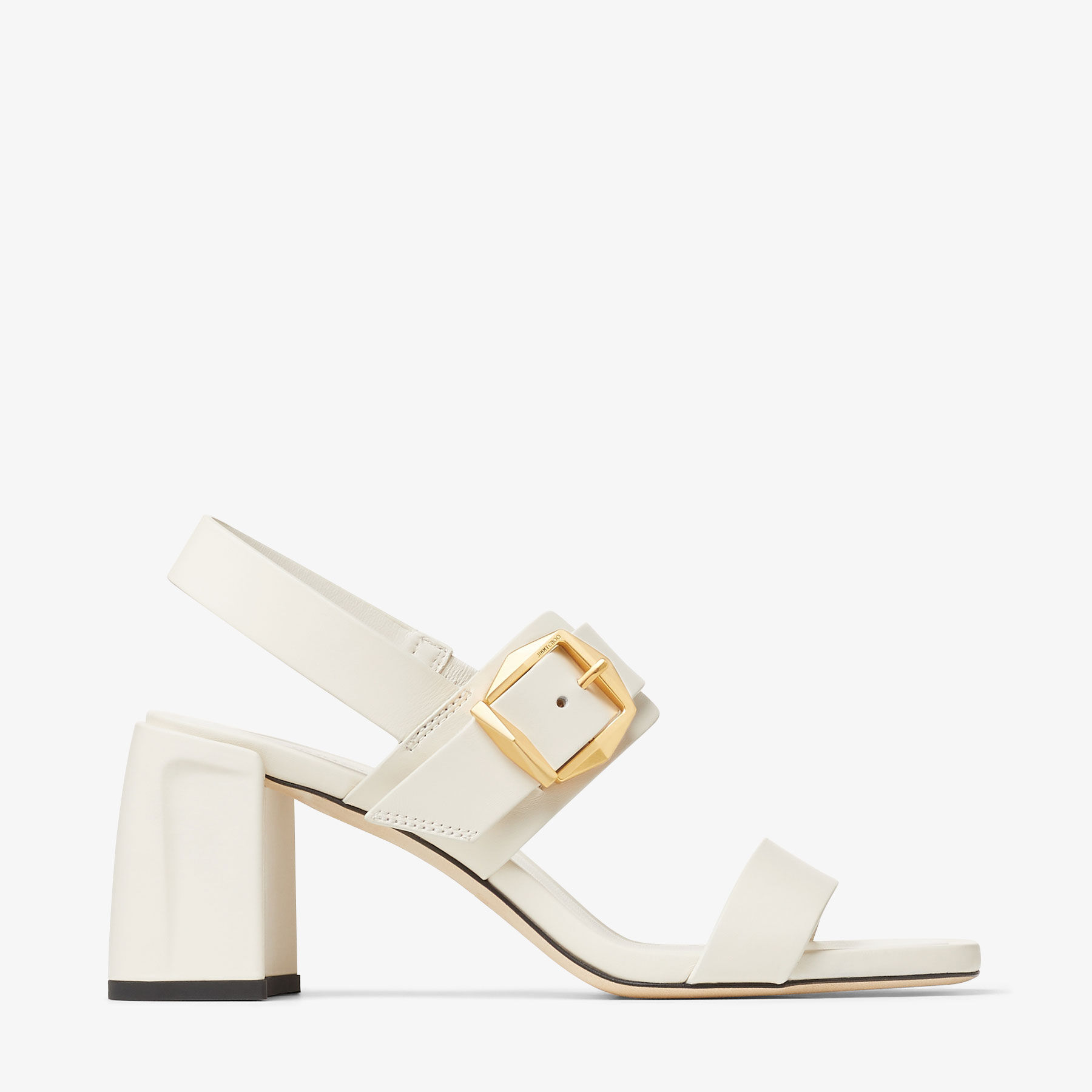 Hawke 70|Latte/Gold Leather Sandals| JIMMY CHOO