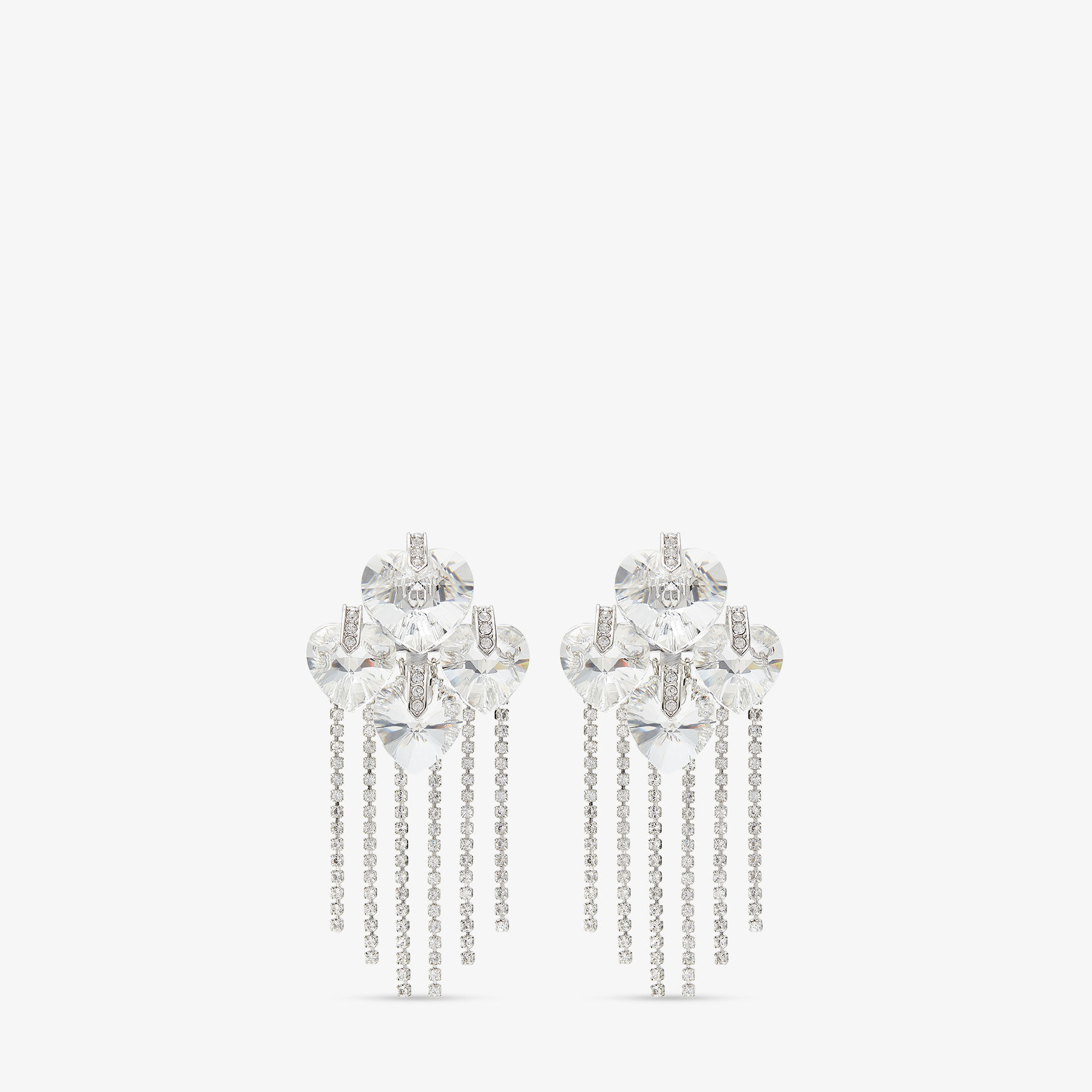 Heart Drop Earring | Boucles d'oreilles longues argentées avec cœur ...