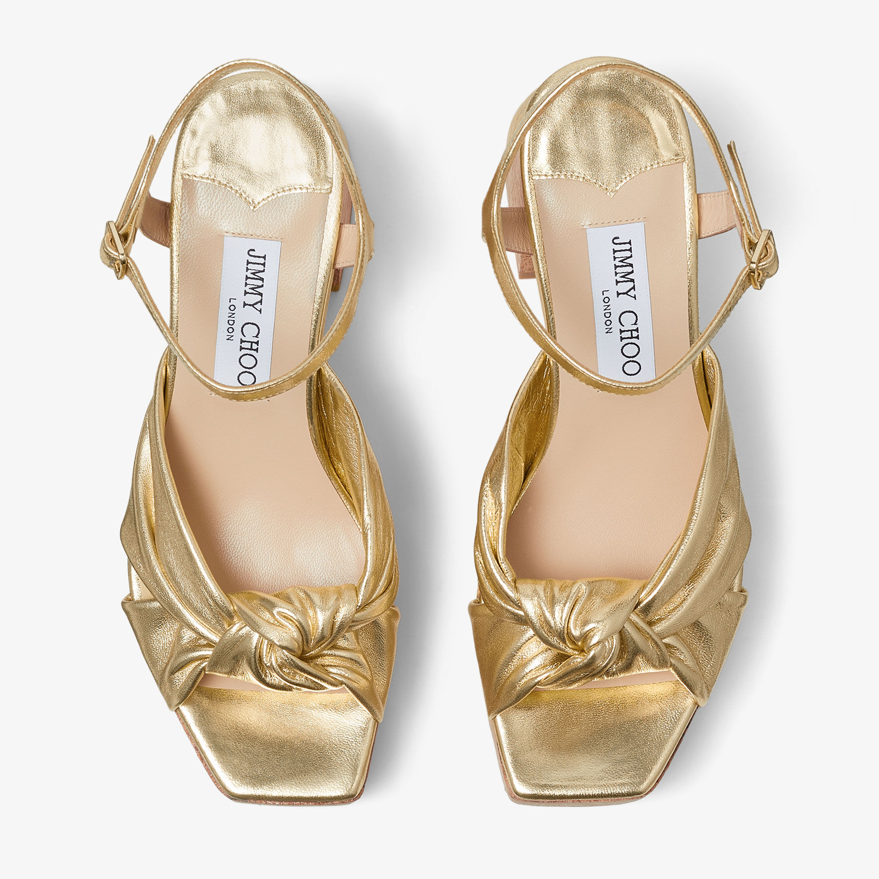Heloise Wedge 95|Gold Nappa Leather Wedge| JIMMY CHOO NZ