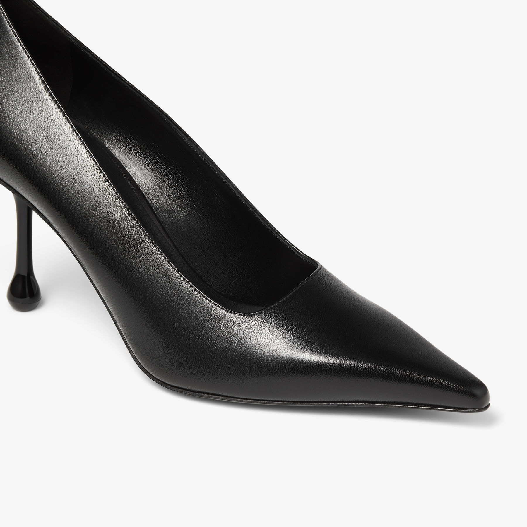Ixia 80 | Black Nappa Leather Pumps | JIMMY CHOO