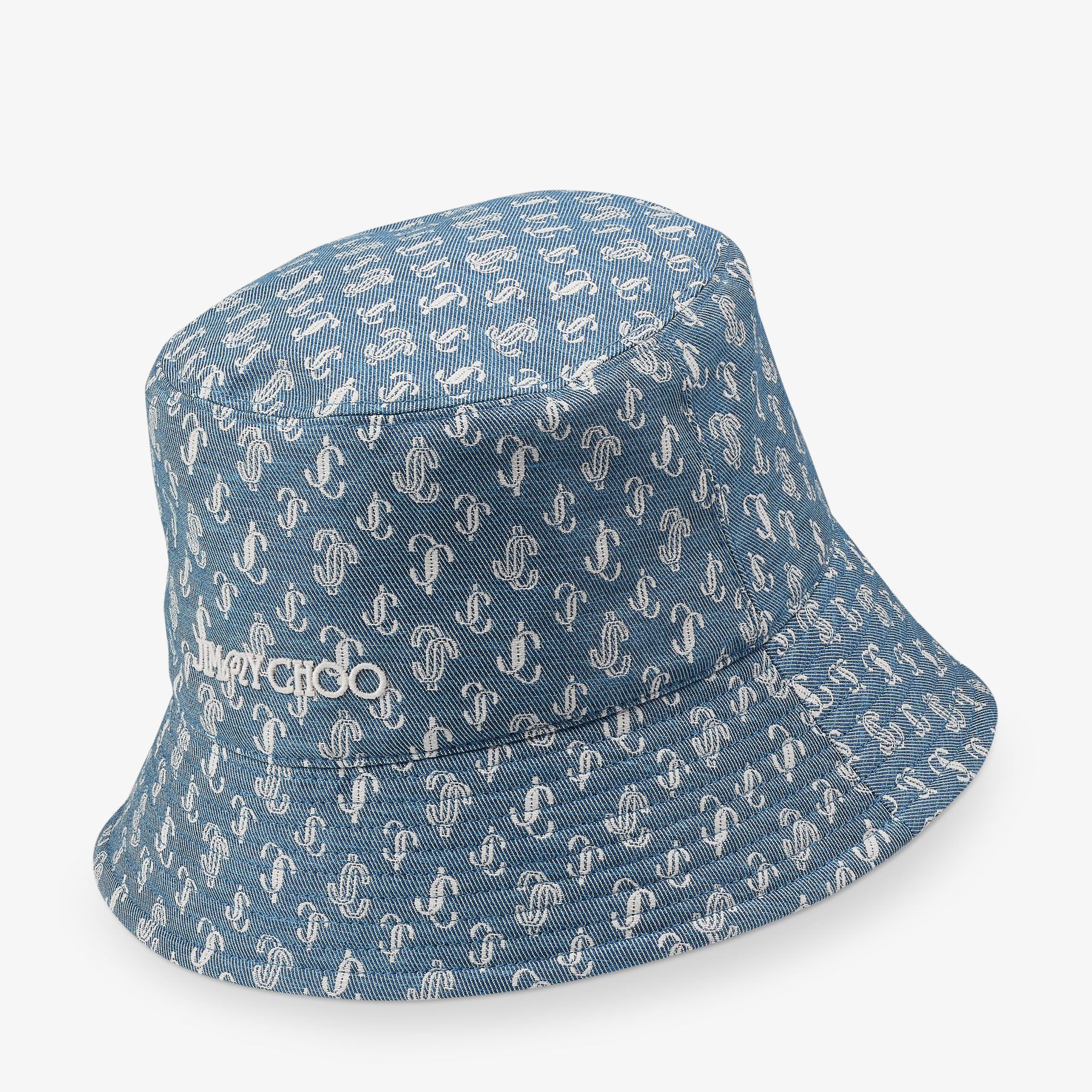 Jimmy Choo / Malbon Bucket Hat | Denim Monogram Bucket Hat | Jimmy Choo ...