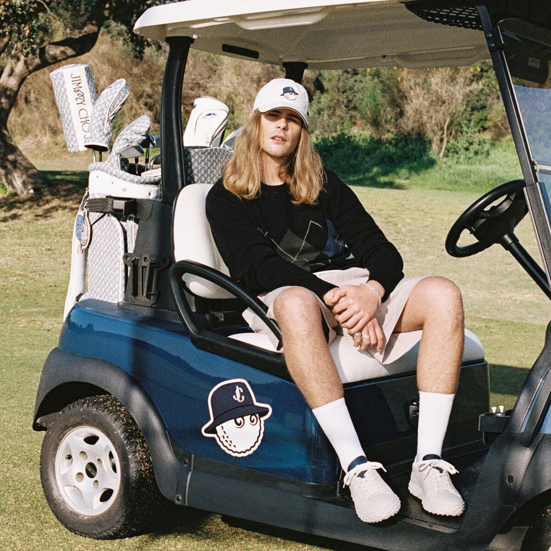 Jimmy Choo / Malbon Cap | Latte Embroidered Cotton Cap | Jimmy Choo ...