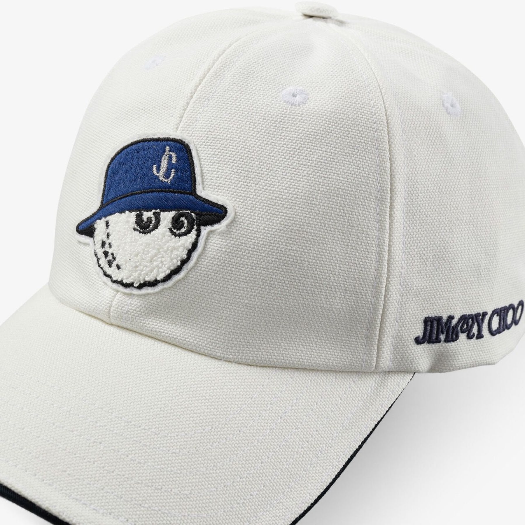 Jimmy Choo / Malbon Cap | Latte Embroidered Cotton Cap | Jimmy Choo ...