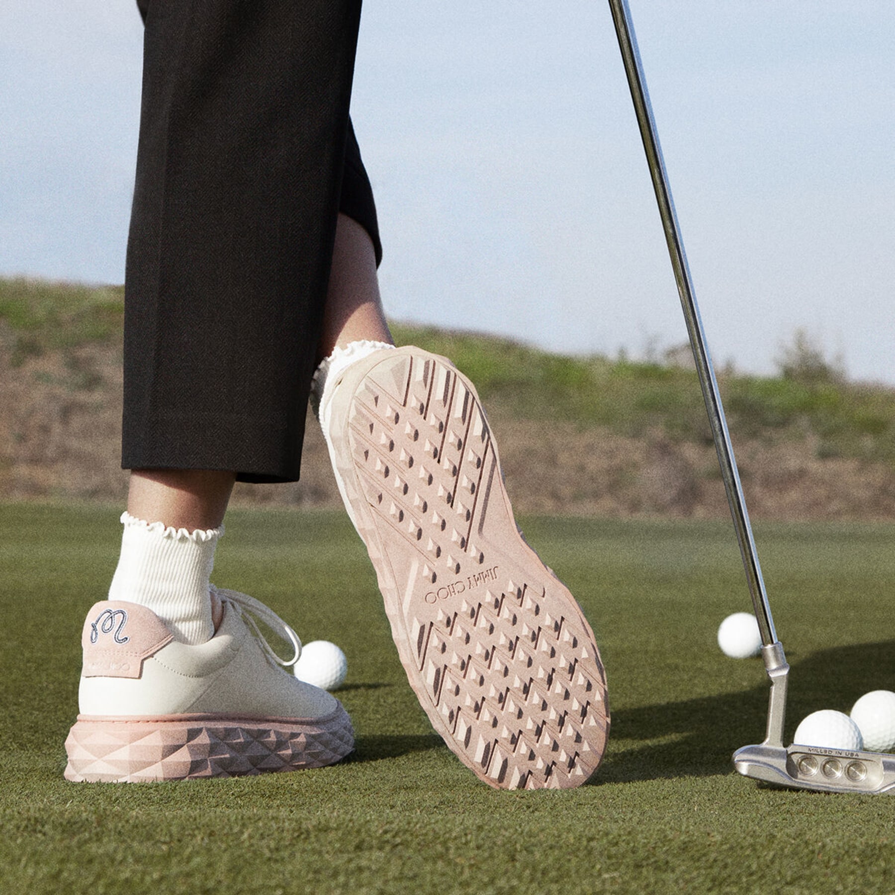 Jimmy Choo / Malbon Diamond/F | Latte/Macaron Leather Trainers | JIMMY ...