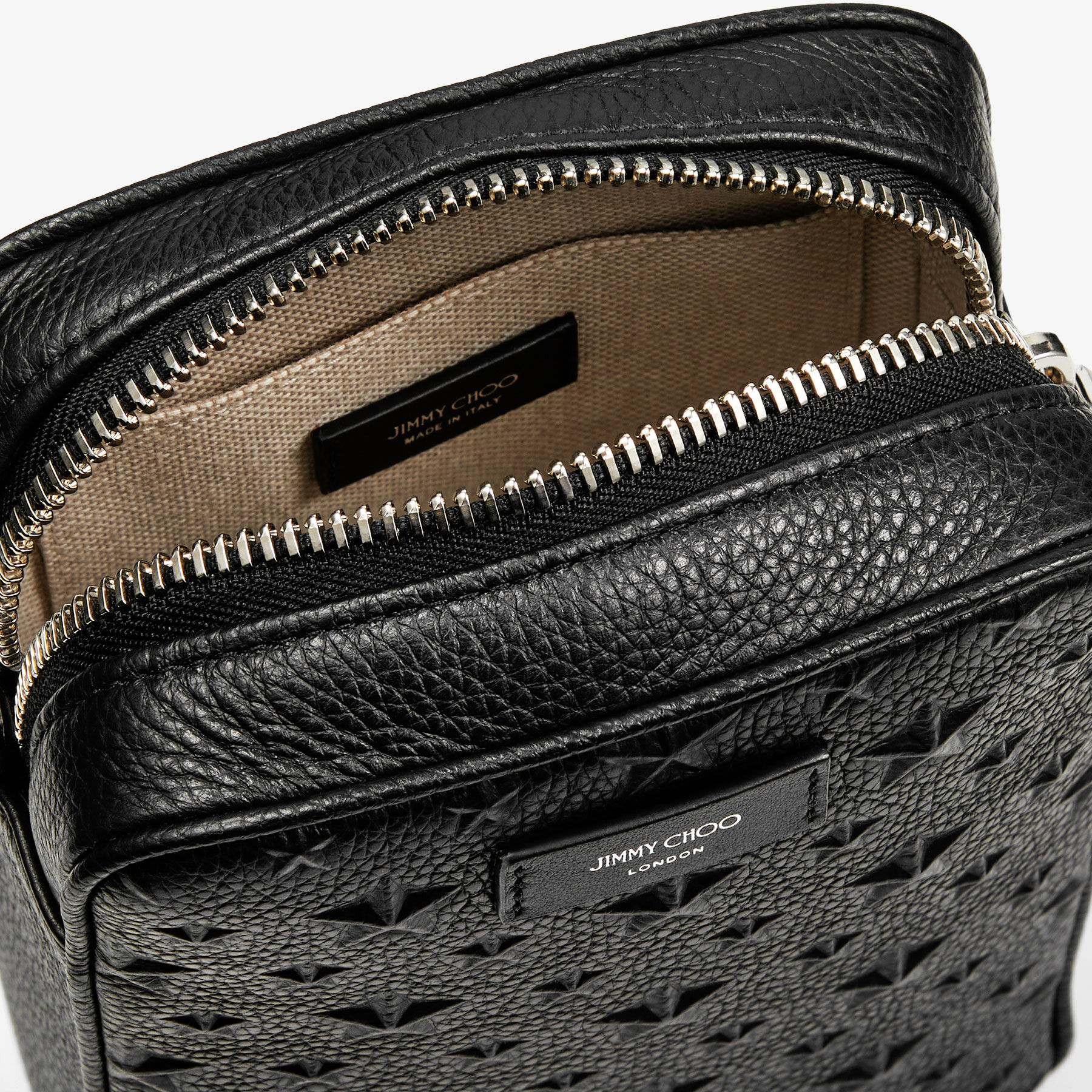 Kimi Camera | Black Leather Camera Bag with Embossed Stars | New ...