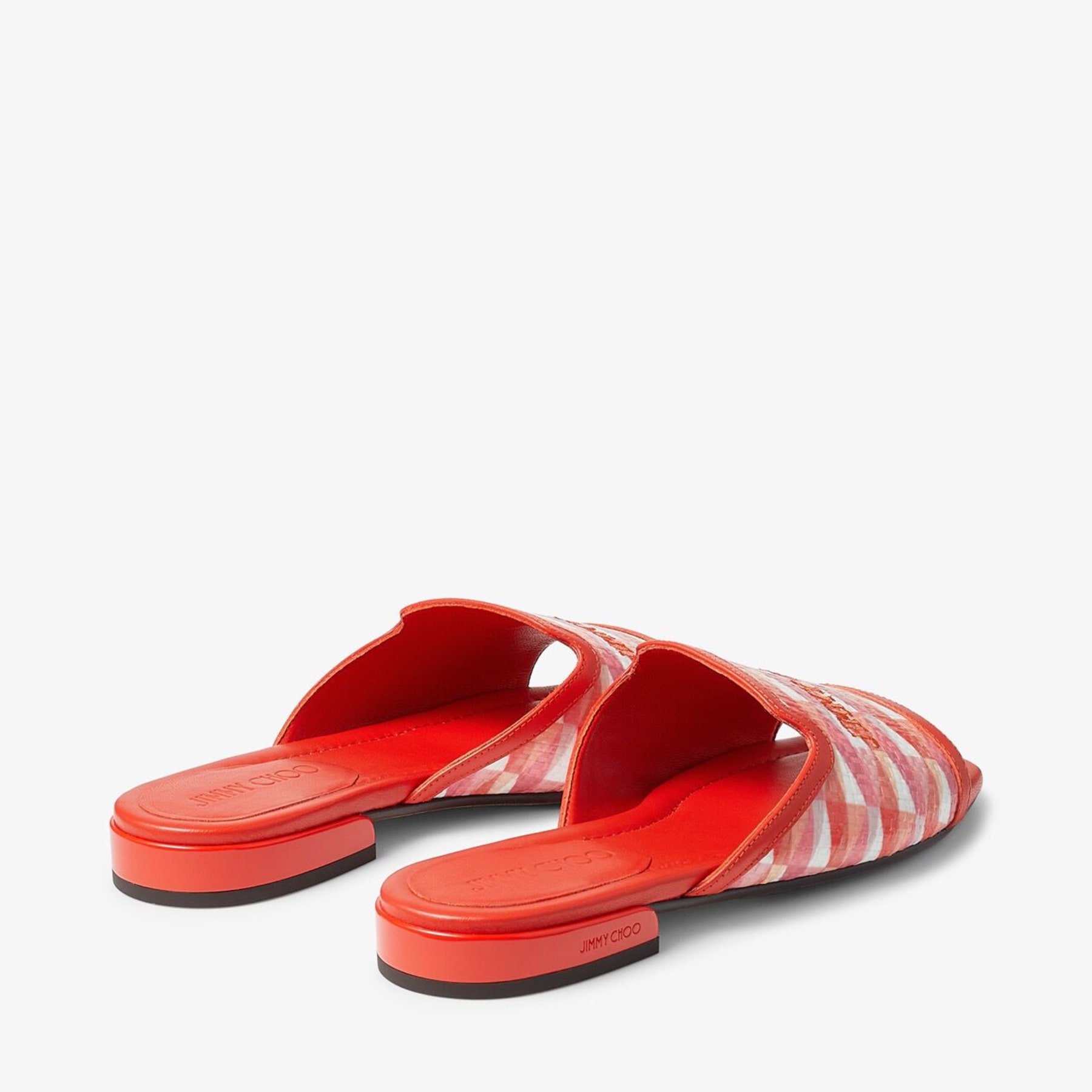 Nako Flat | Paprika Nappa Leather Flats | JIMMY CHOO