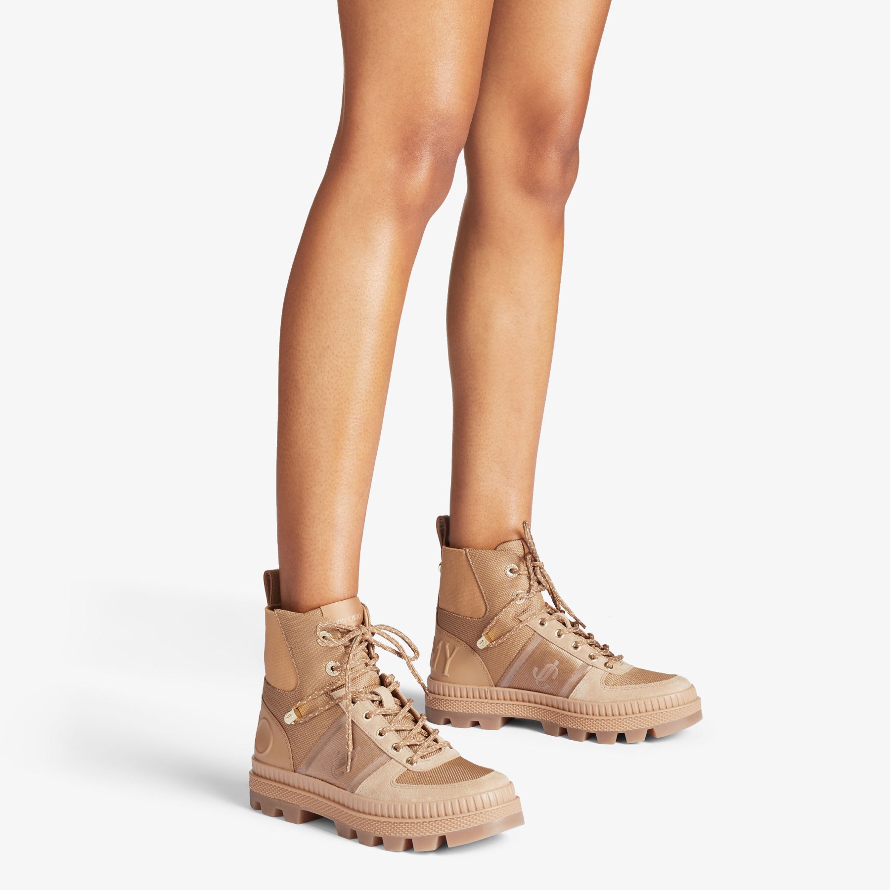 NORMANDY/F | Biscuit Nylon and Leather Boots | Autumn Collection ...