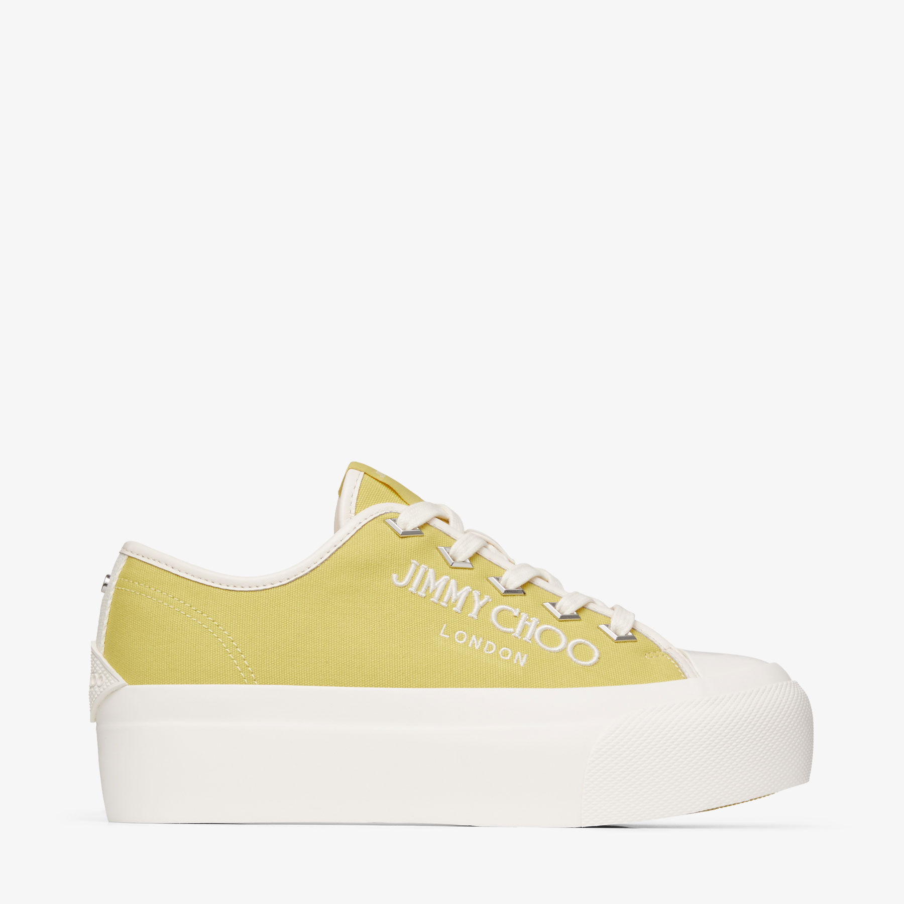 Palma Maxi/F|Yellow Canvas Trainer| JIMMY CHOO