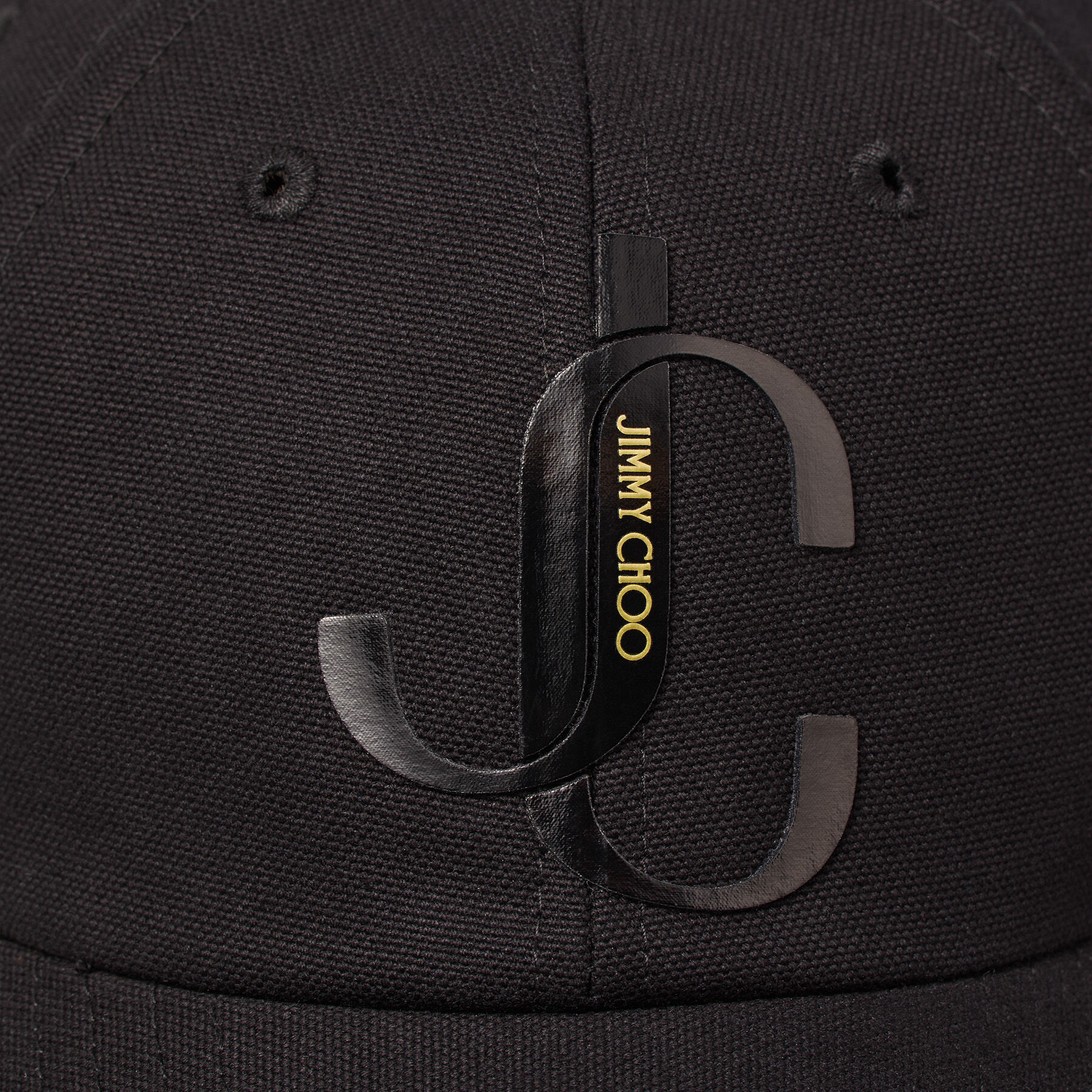 Black Cotton Baseball Cap with Shiny JC Monogram | PAXY | Summer 2022 ...