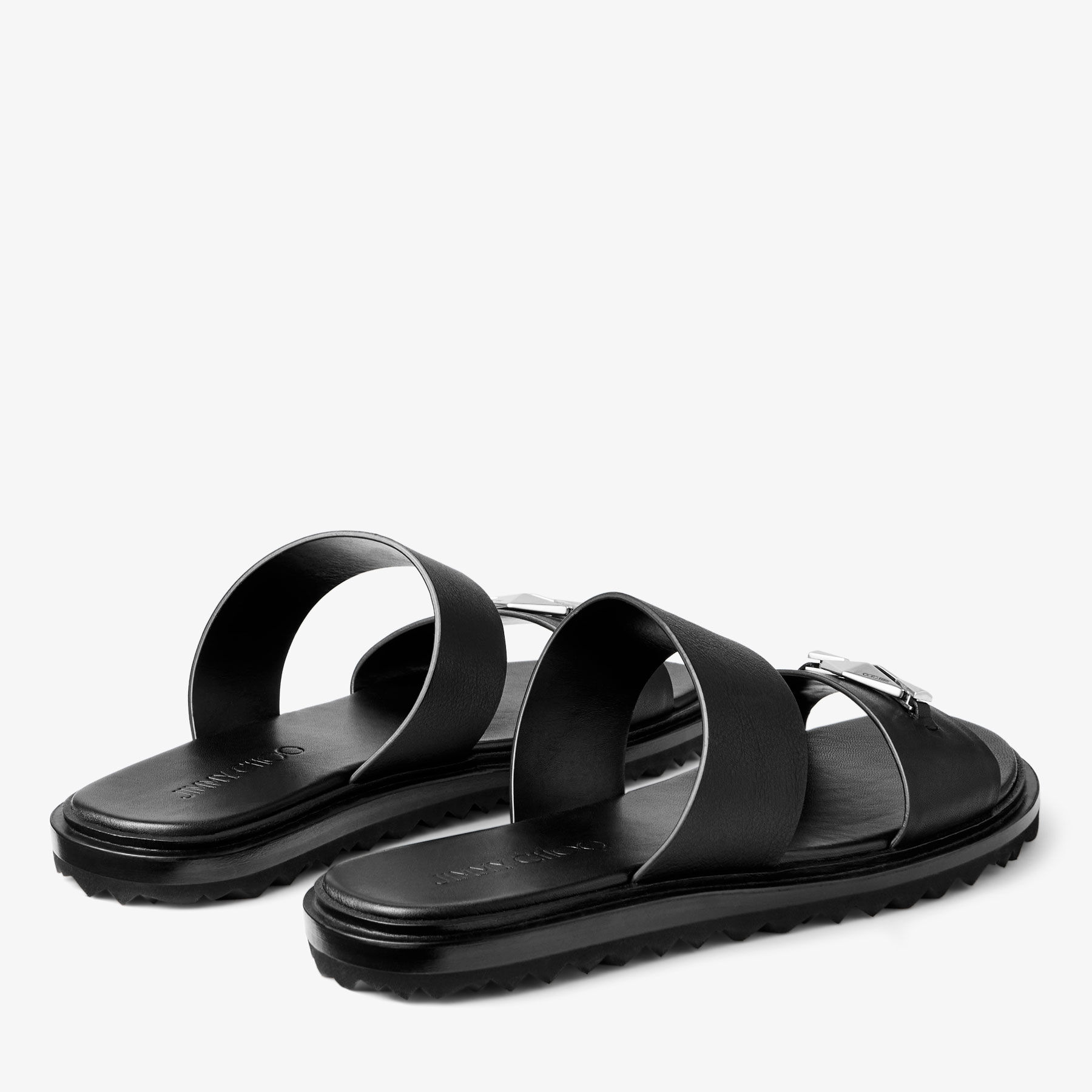 Raiden Sandal/M | Black Ox Nappa Leather Sandals | JIMMY CHOO