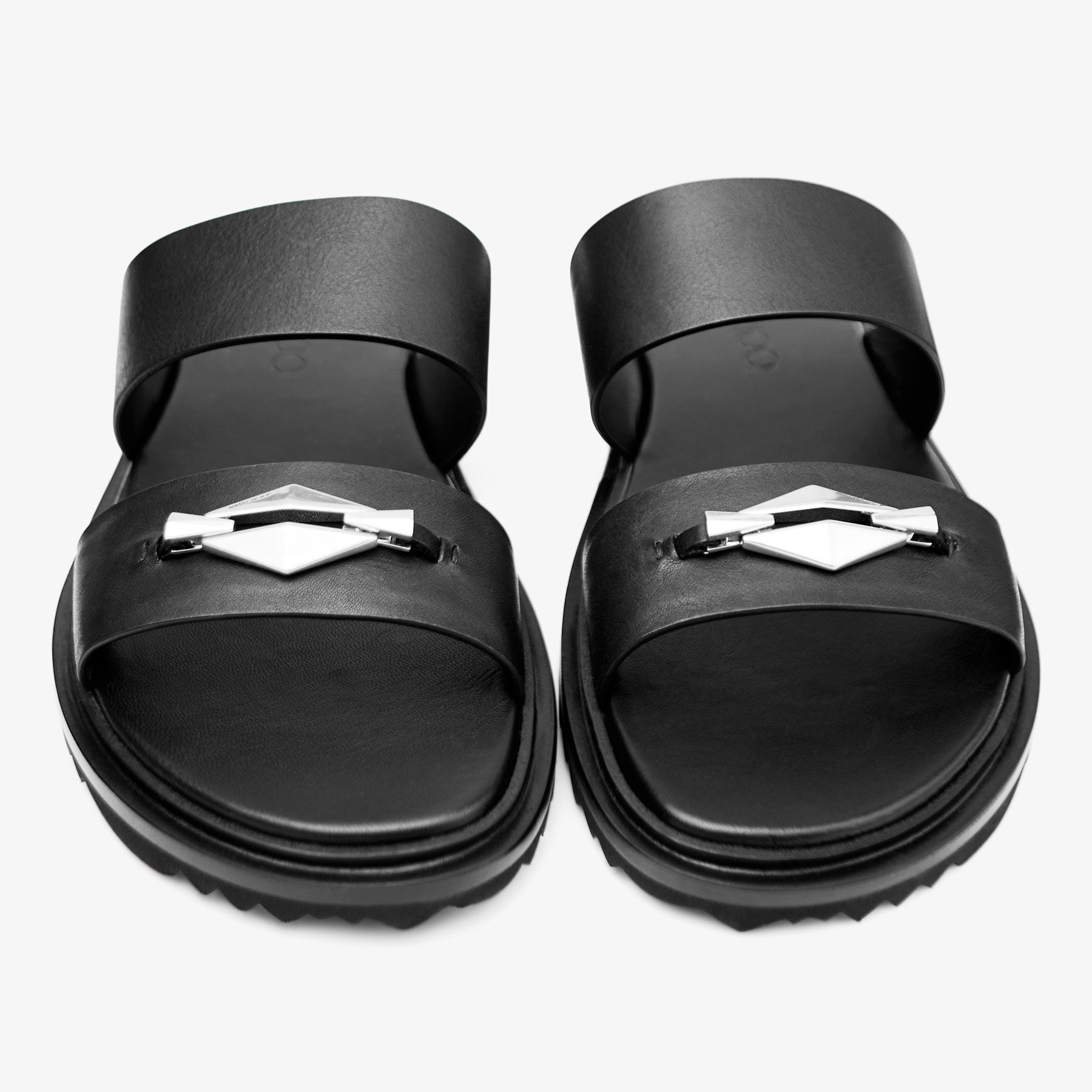Raiden Sandal/M | Black Ox Nappa Leather Sandals | JIMMY CHOO