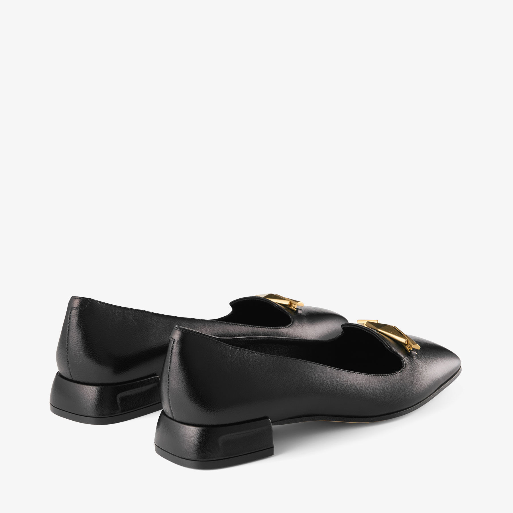 Ravi Flat | Black Nappa Leather Flats | JIMMY CHOO NZ